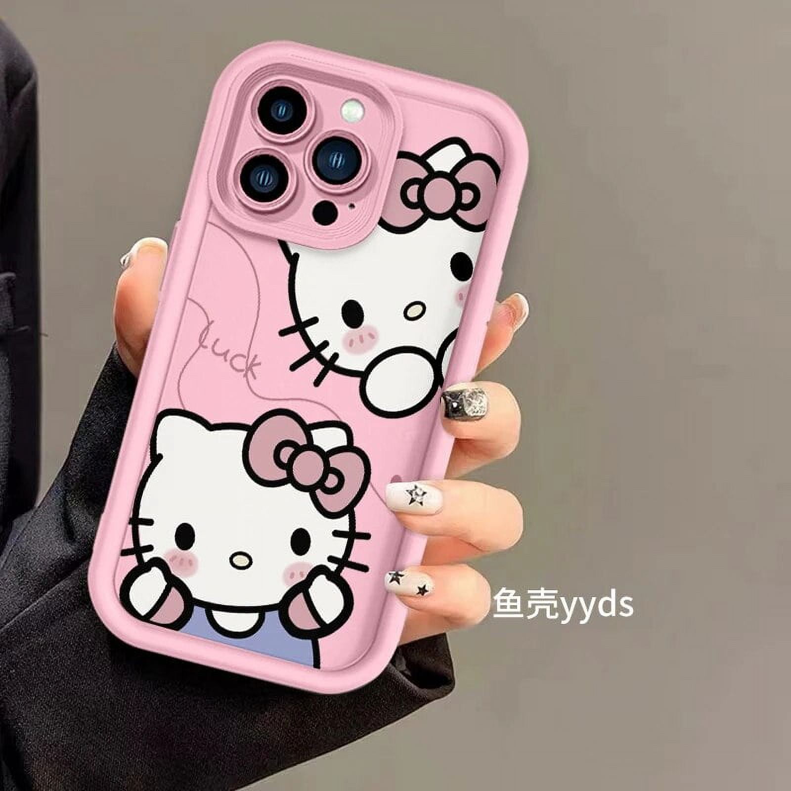 Original Sanrio Hello Kitty Liquid Silicone Case For iPhone 15 14 13 11 12 Pro Max XS XR 7 8 ...