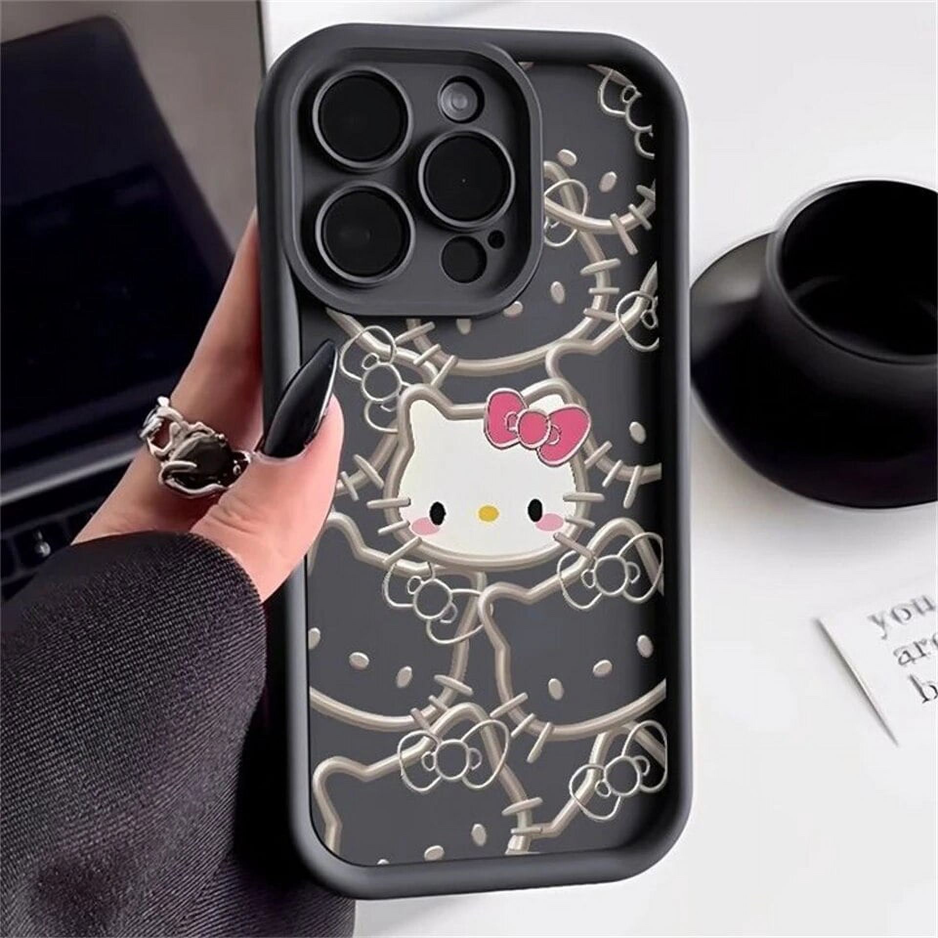 Original Sanrio Hello Kitty Liquid Silicone Cases For iPhone 15 14 13 ...