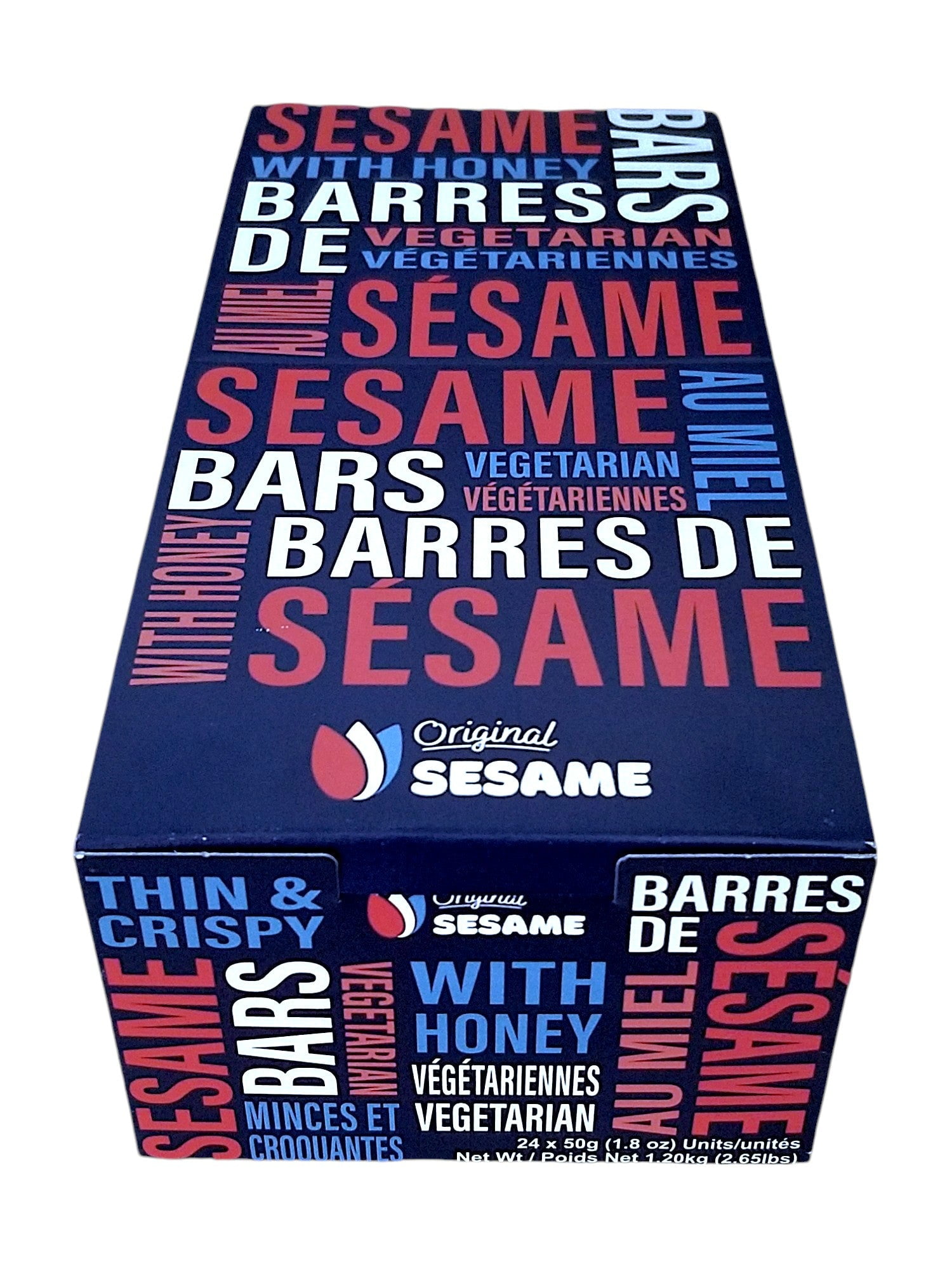 Original Sesame Bars With Honey, King Size Bars, (Pack of 24), 24x50g/1 ...