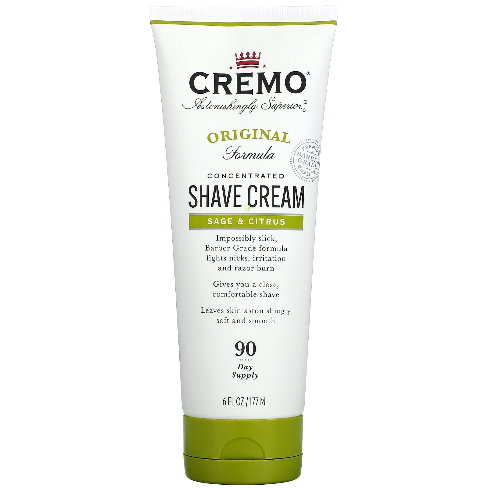 Original Shave Cream, Sage & Citrus, 6 fl oz (177 ml), Cremo - Walmart.com