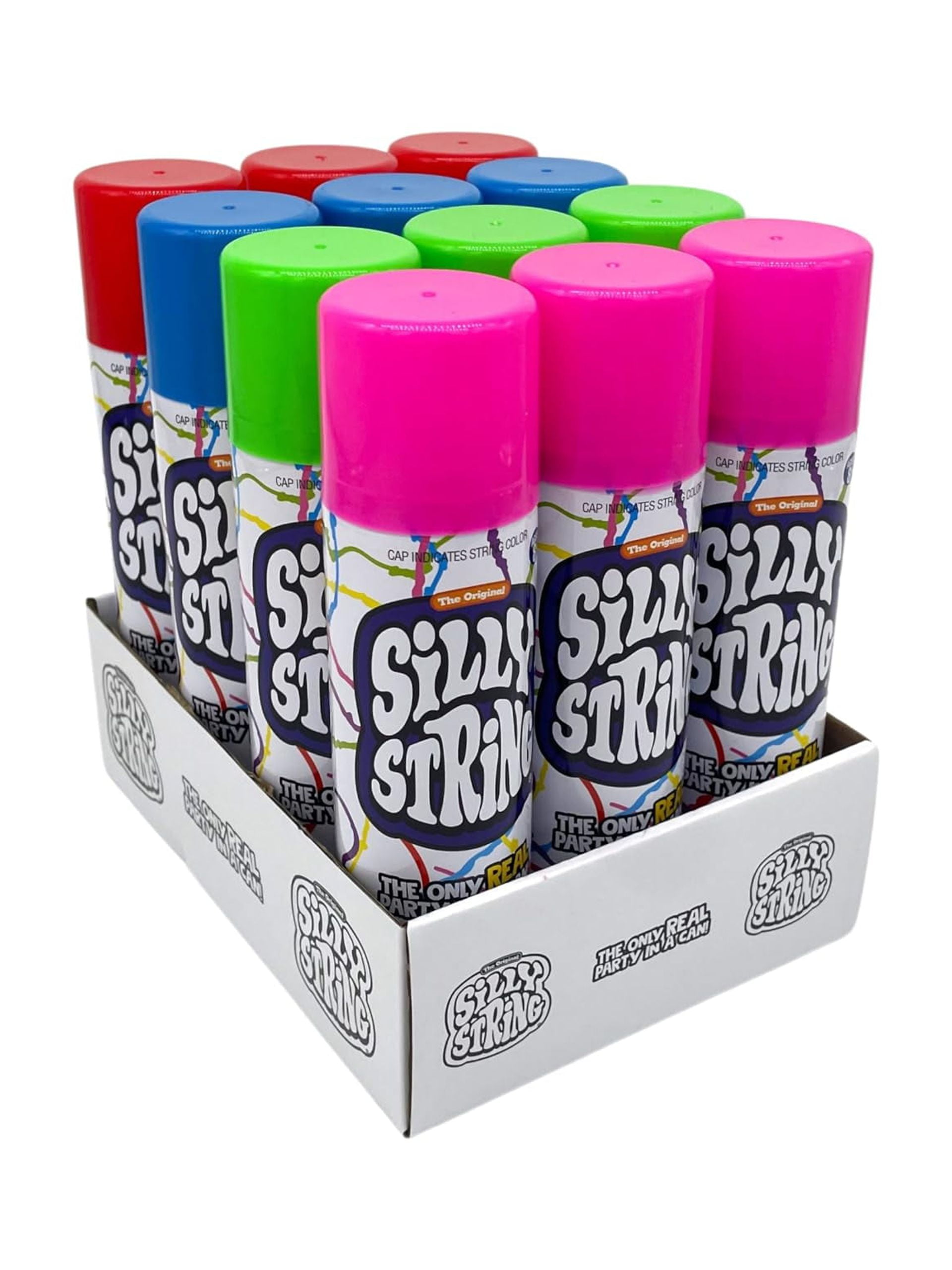 The Original Silly String! Silly String Party Pack, 12 pack, Assorted ...