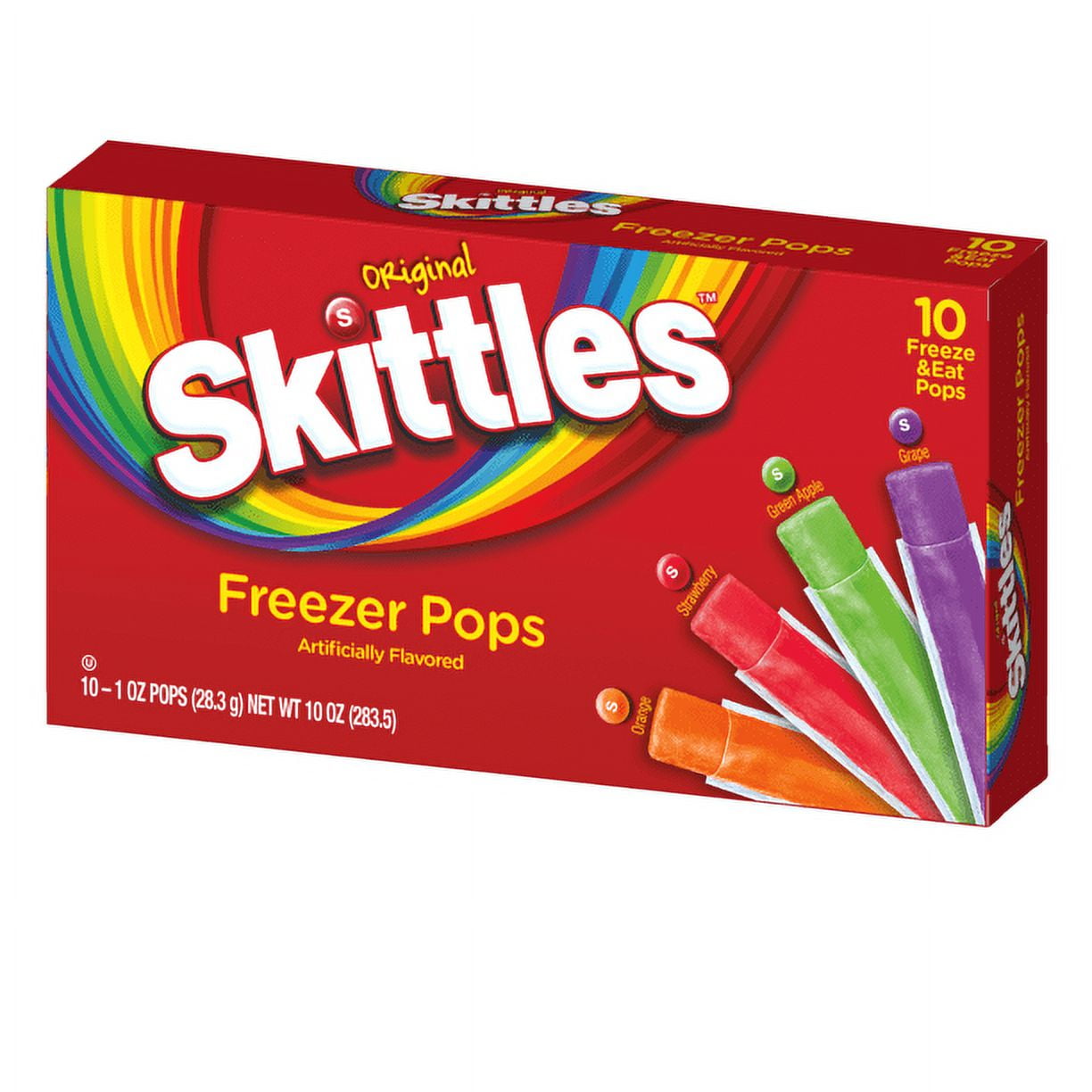 SKITTLES Freezer Pops, 4 Flavors, Ice Pops Made with Real Fruit Juice ...