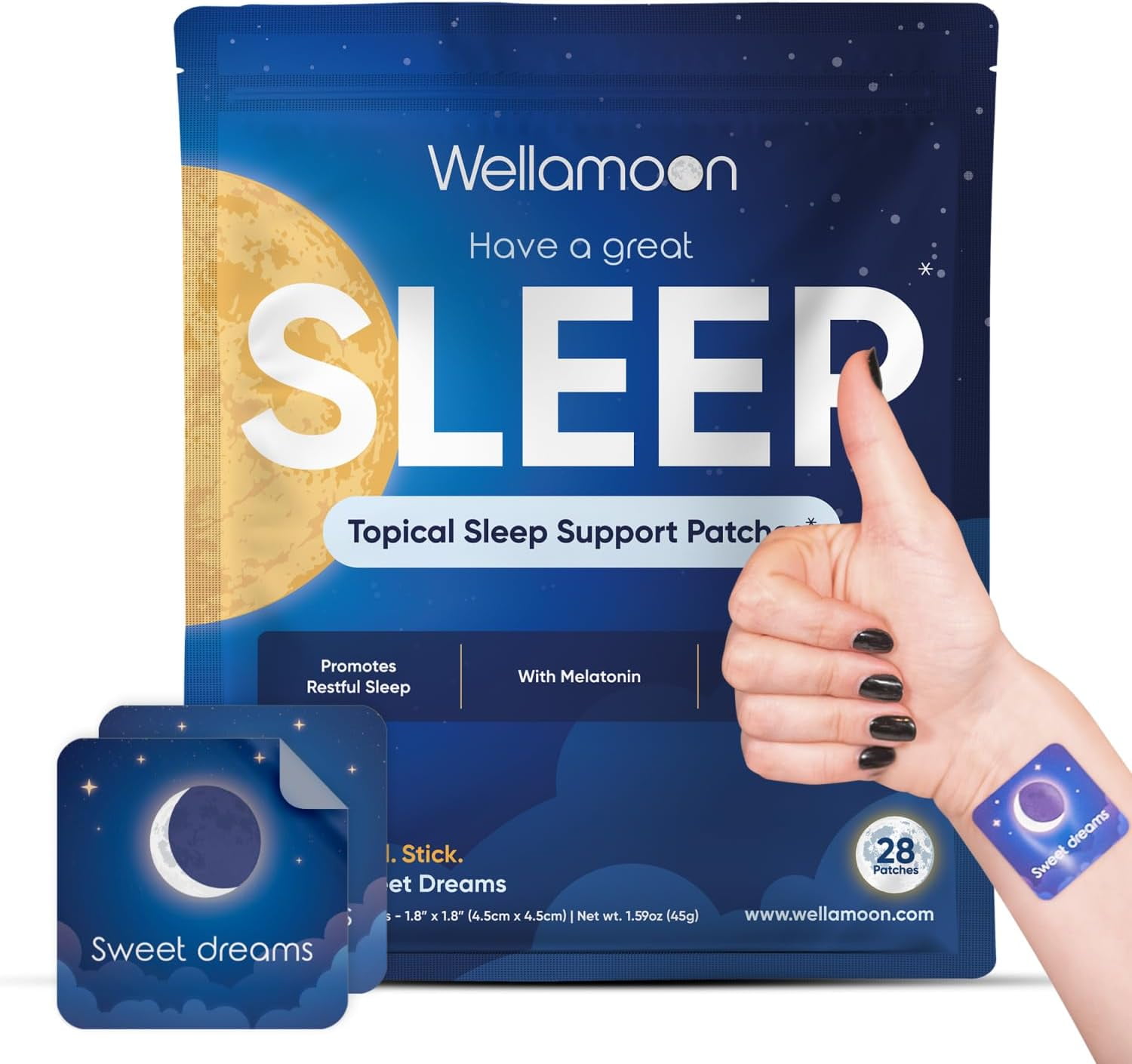 Original Sleep Patches for Adults Extra Strength | Easy-to-Apply Sleep Patch with Melatonin ...