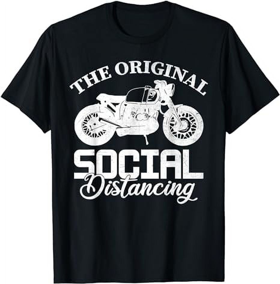Original Social Distancing Motorcycle Biker T-Shirt - Walmart.com