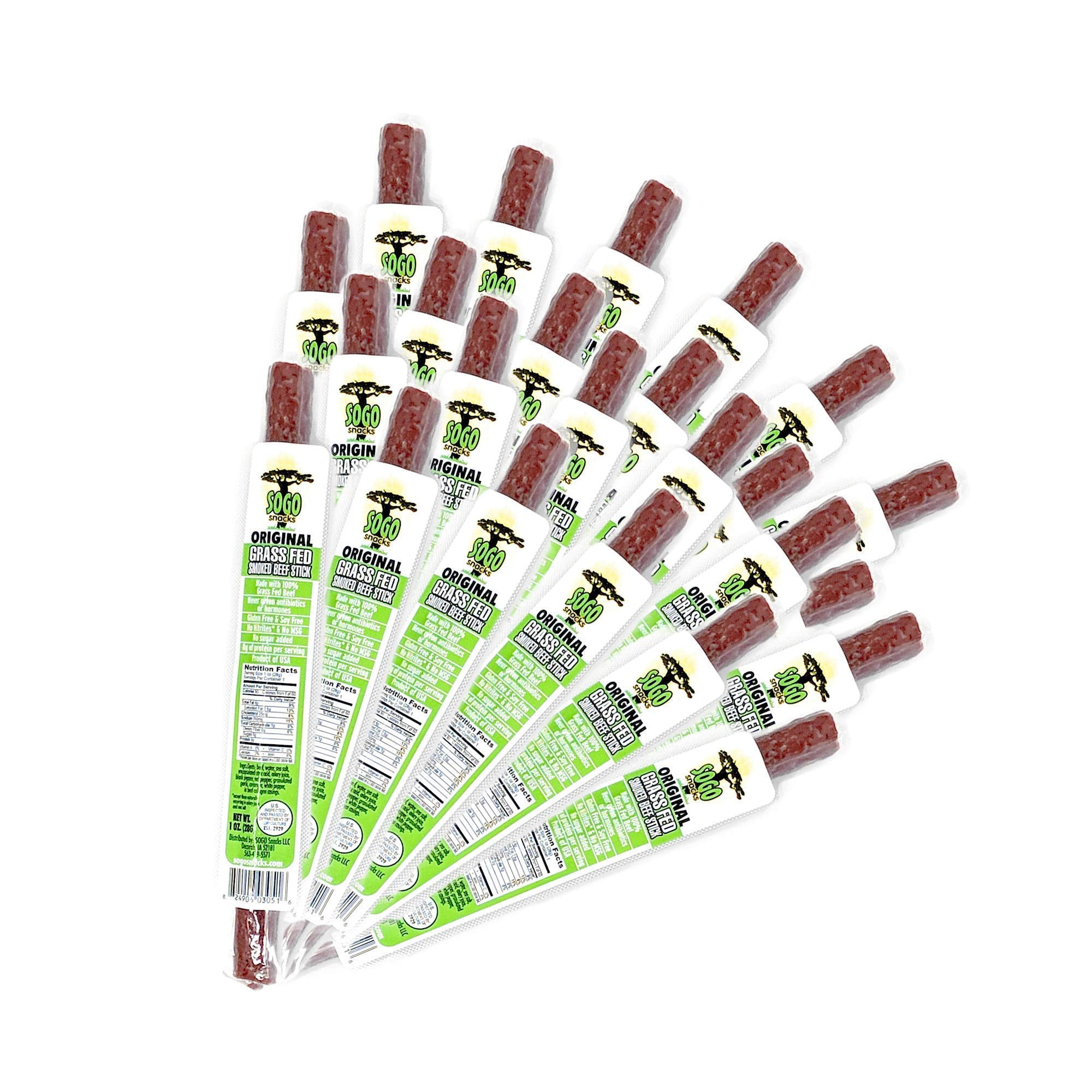 Original, Sogo Snacks, No Sugar, 100% Grass-fed & Grass-finished, Non ...