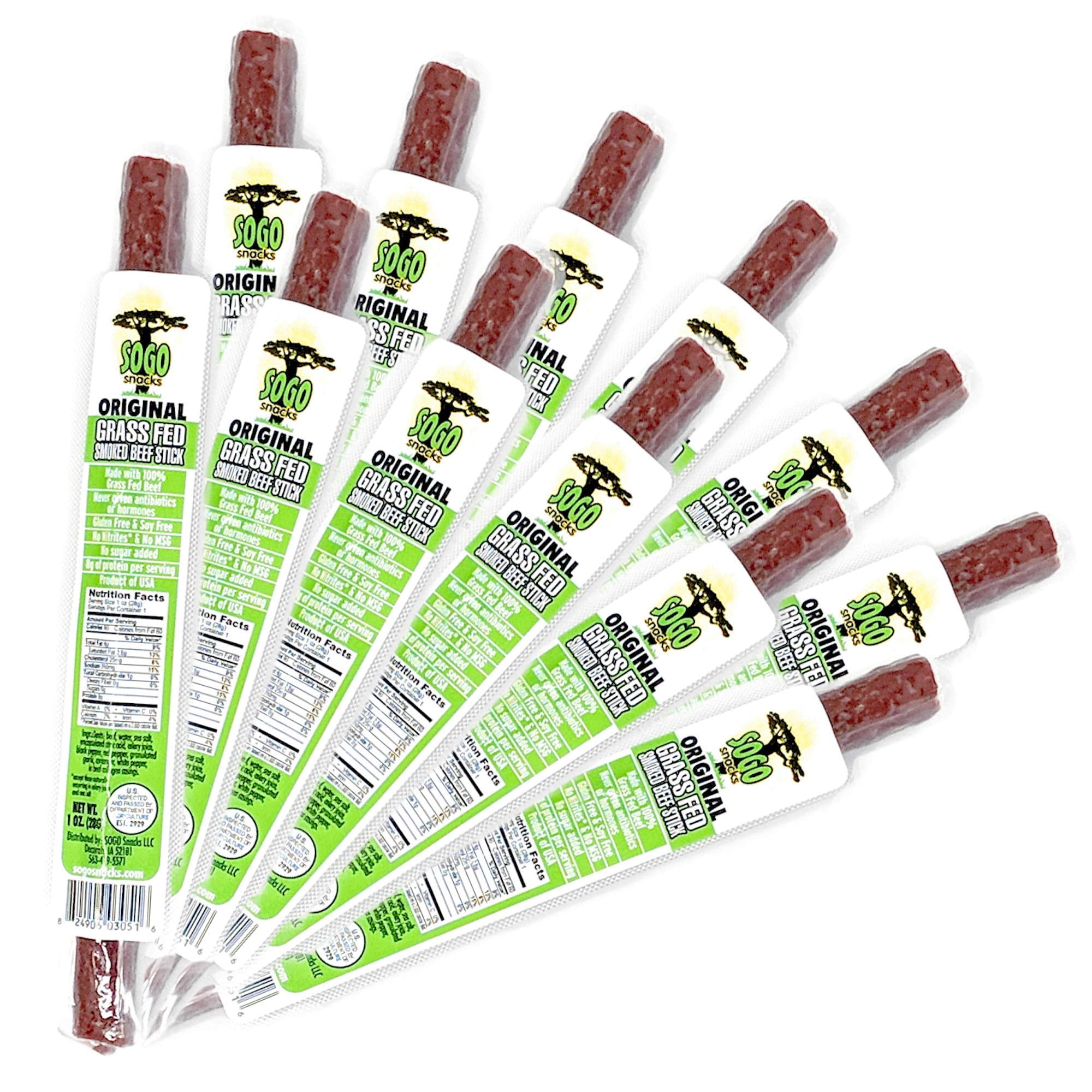 Original, Sogo Snacks, No Sugar, MDA05 100% Grass-fed & Grass-finished ...