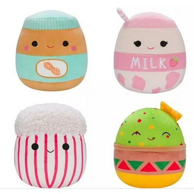 Original Squishmallows Arnel Popcorn, Amelie Milk, Antoine Peanut, and ...