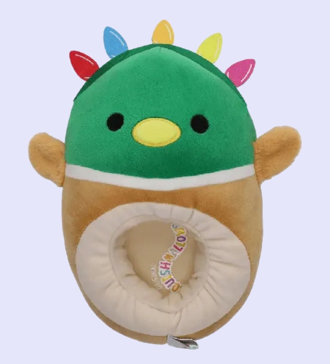 Original Squishmallows Duck with Christmas Lights Plush Slippers - Shoe ...