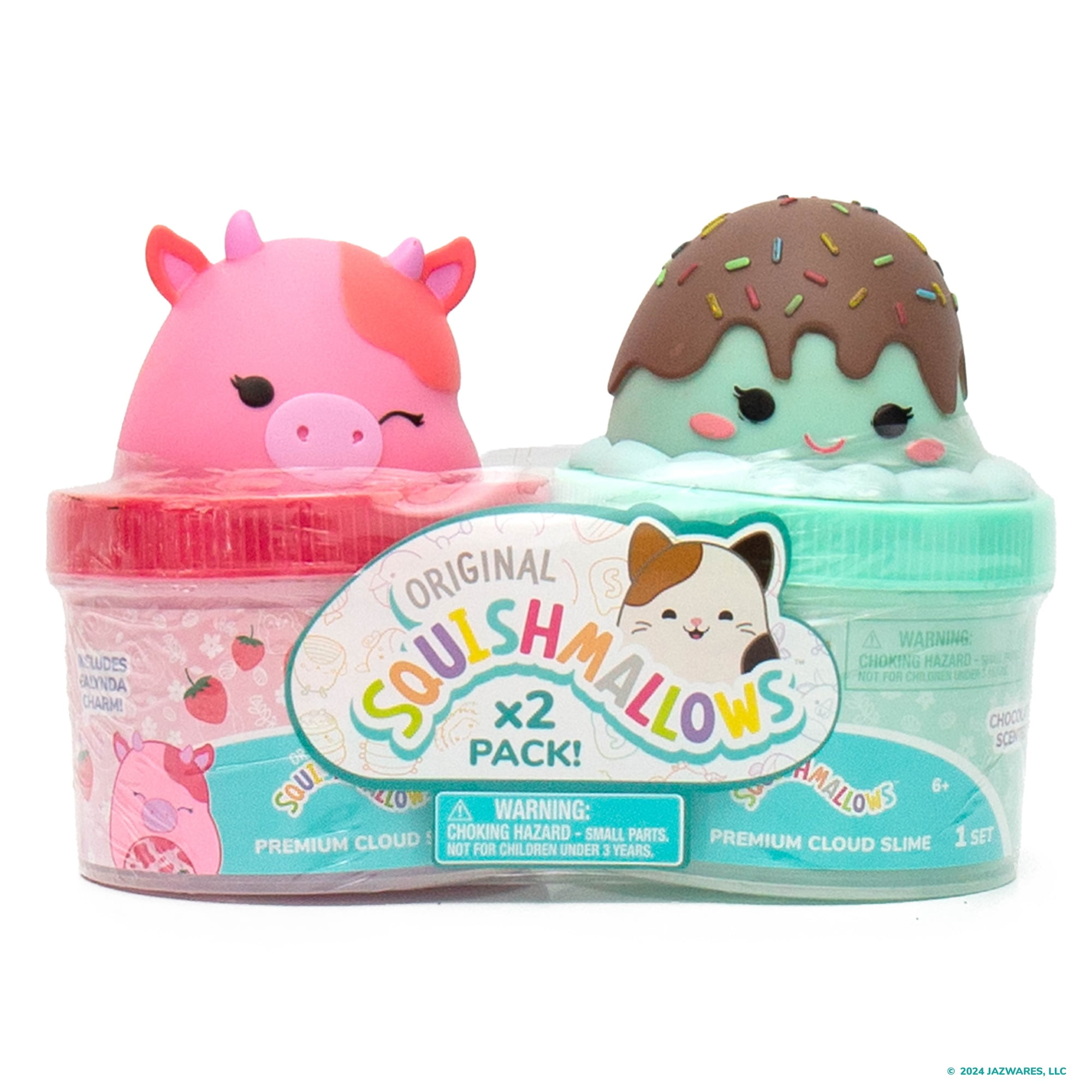 Original Squishmallows™ Premium Cloud Slime 2-Pack, Calynda The Cow ...