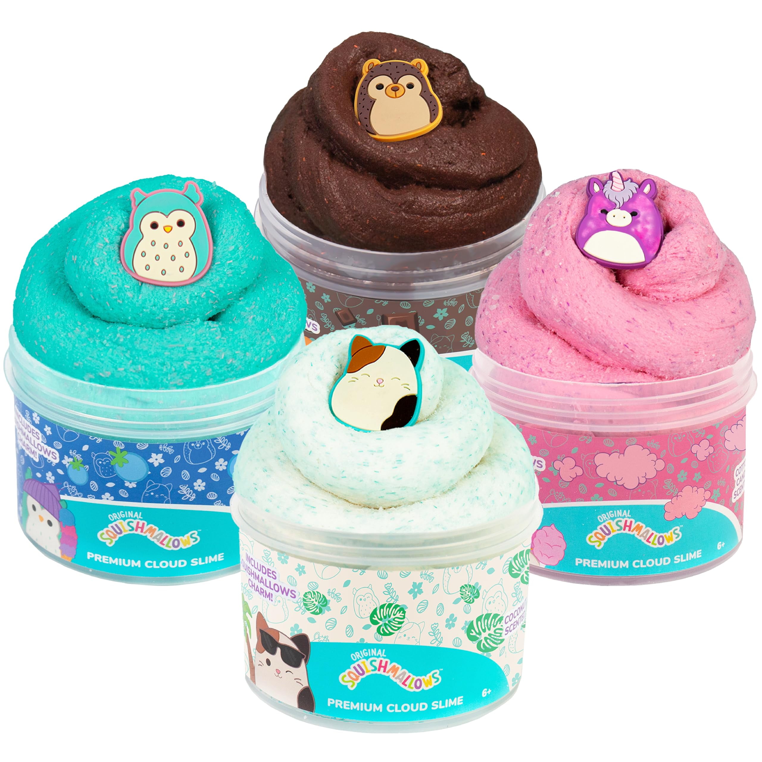 Squishmallows Premium Scented 4-Pack Fluffy 8 oz. Slime - Walmart.com