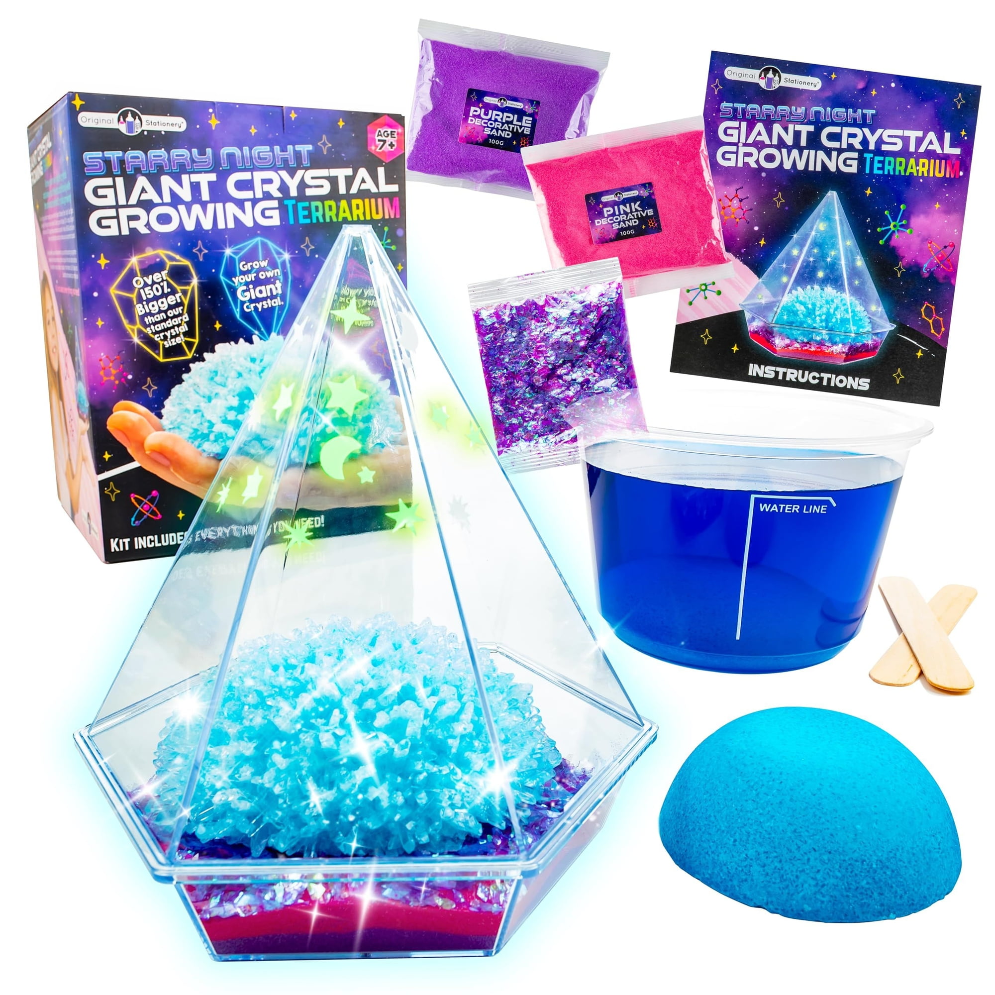 Original Stationery Starry Night Giant Crystal Growing Terrarium Kit ...