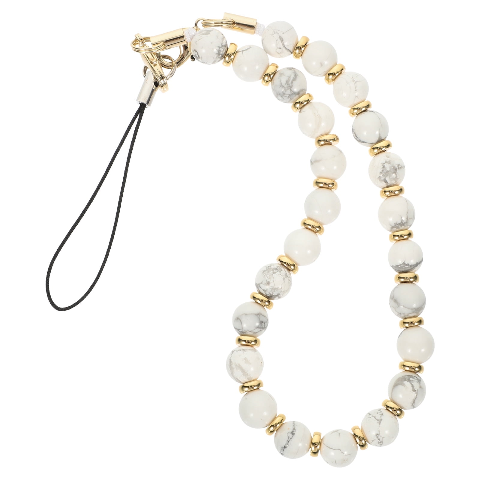 Original Stone Mobile Phone Chain Cell Personality Natural Rough Alloy ...