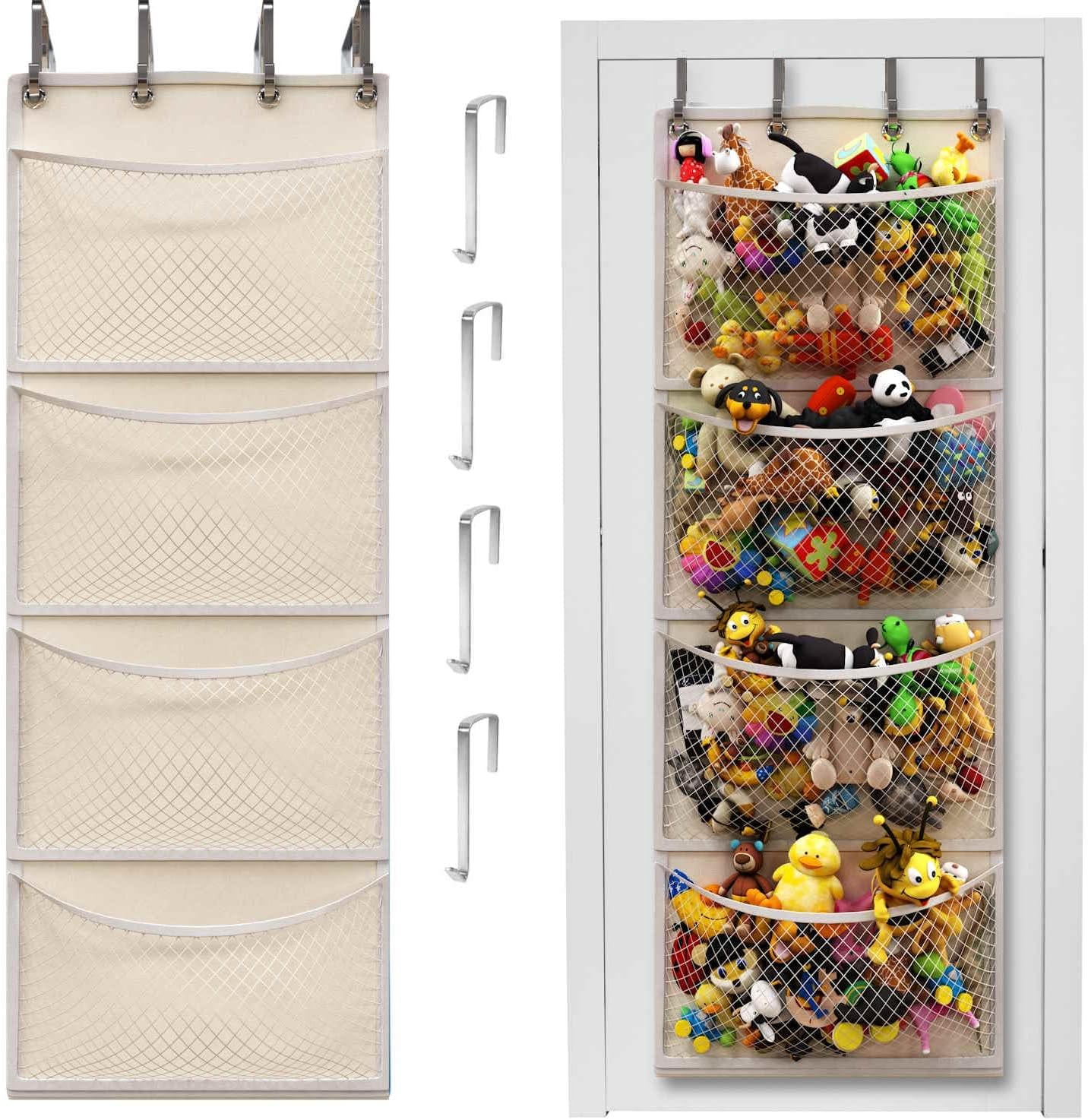 Storage for Stuffed Animal - Over Door Organizer for Stuffies, Baby ...