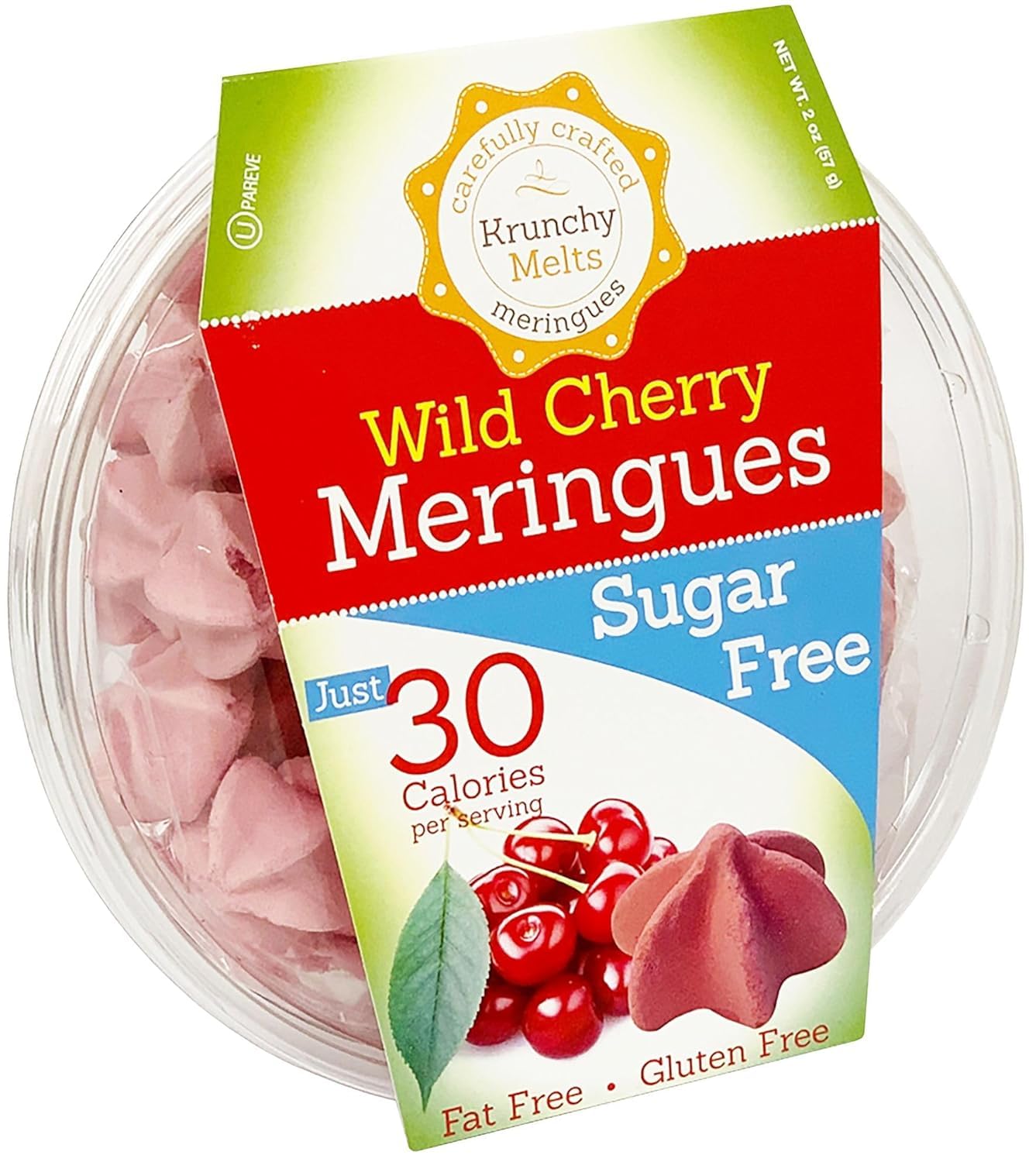Original Sugar Meringue Cookies - Sugar Wild Cherry Flavor - 30 Calories Per Serving - , Gluten ...