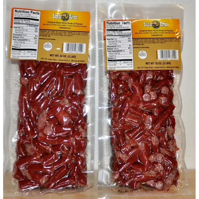 Original Sugar River Original Beef Stick Ends & Pieces BULK 4 Pounds 2X ...