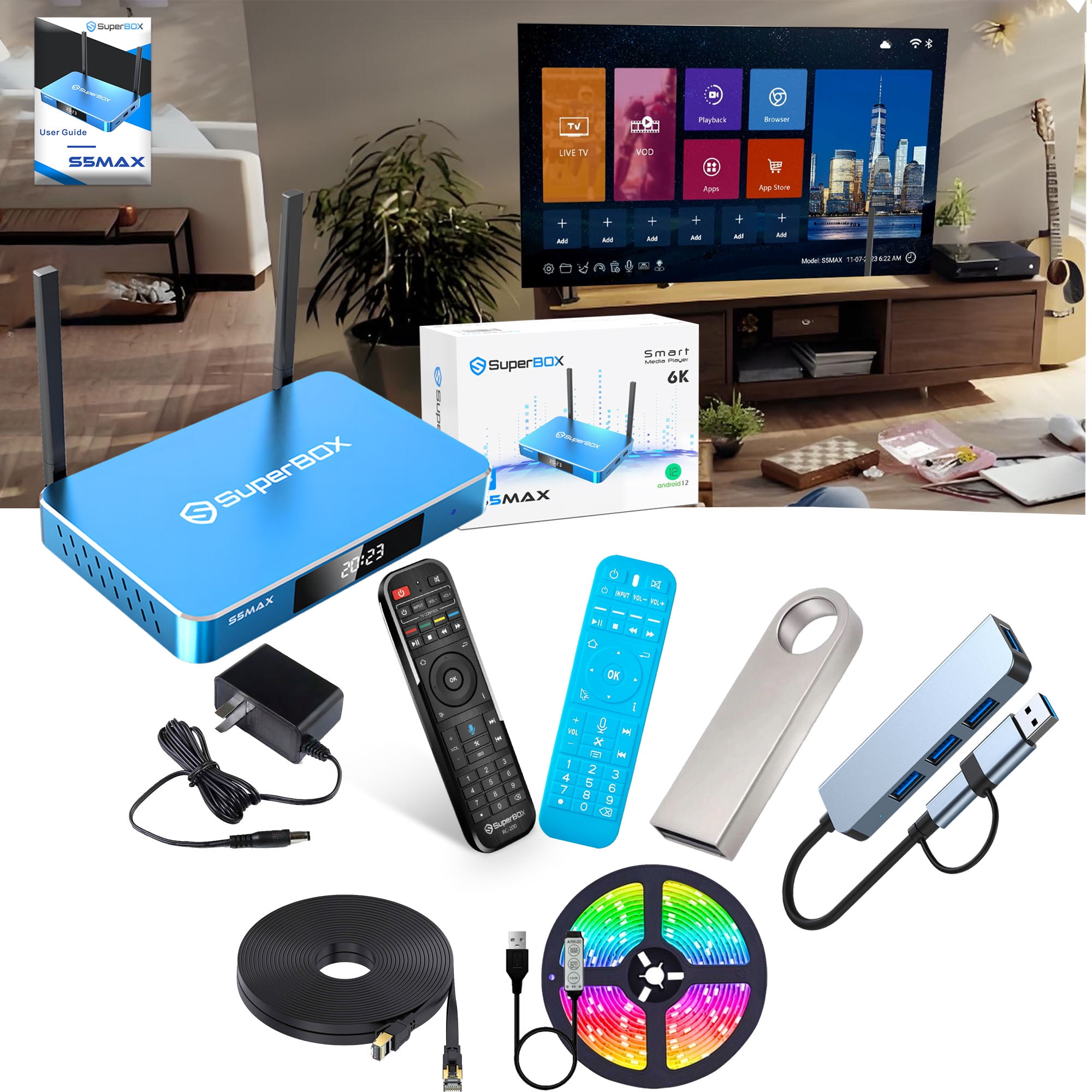 Original SuperBox S5 Max with Remote Control - Walmart.com