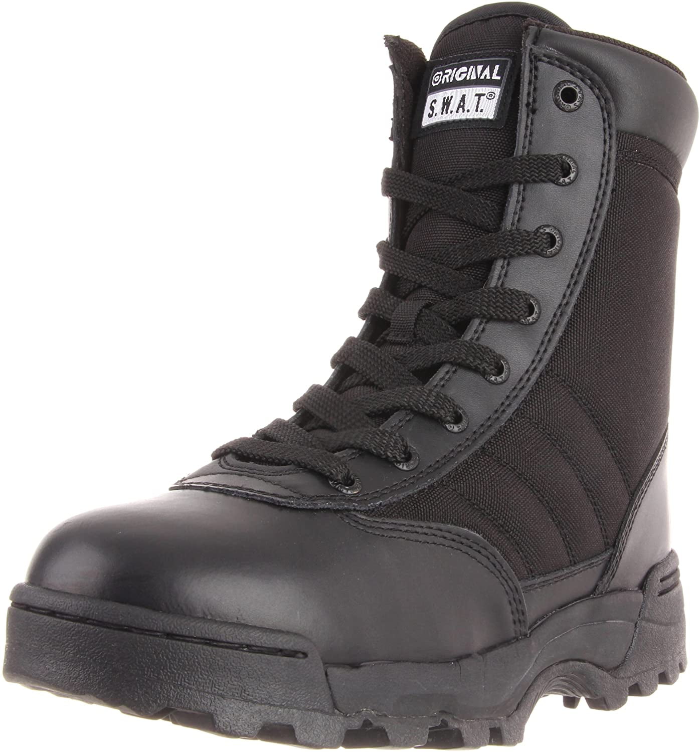 Original Swat Men's Classic 9" Tactical Police Military Boots Side Zip ...