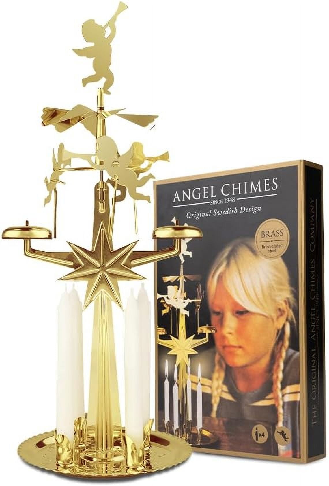 Original Swedish Angel Chimes, Carousel and 4 Candles – Scandinavian ...
