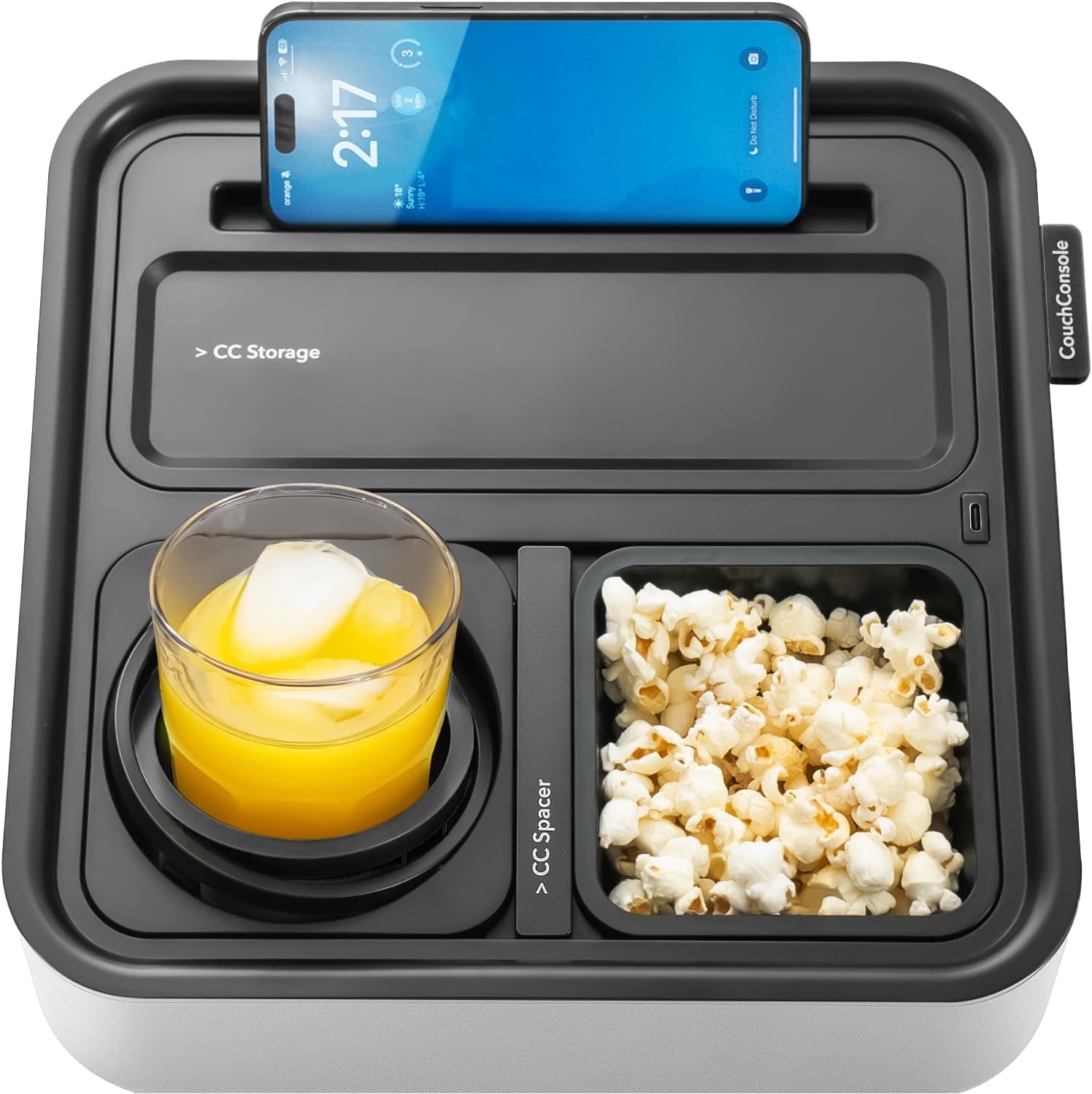 Original Tray - Drinks & Snacks Sofa Caddy with Armrest, Table with ...