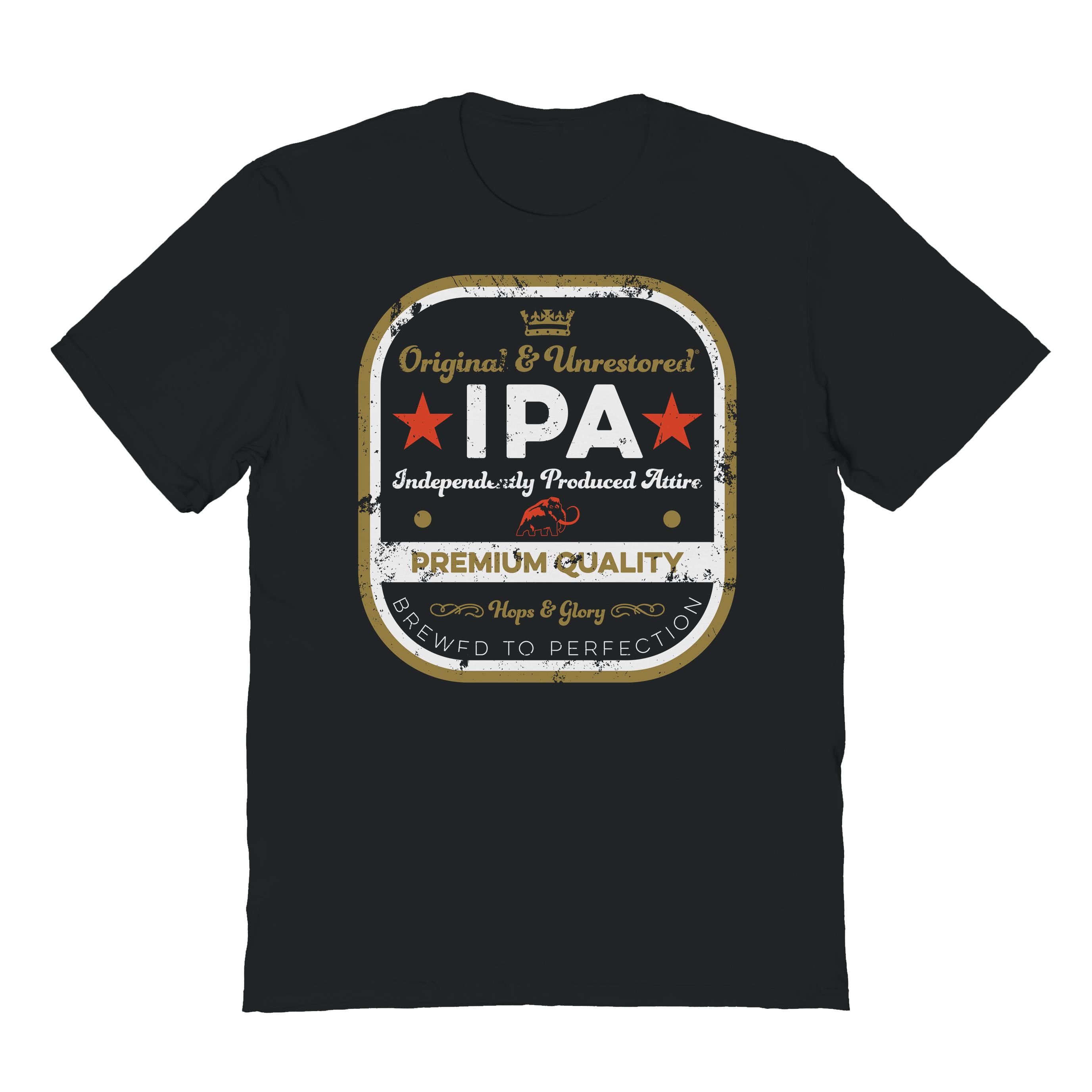 Original & Unrestored Ipa Graphic Black Men's Cotton T-Shirt - Walmart.com