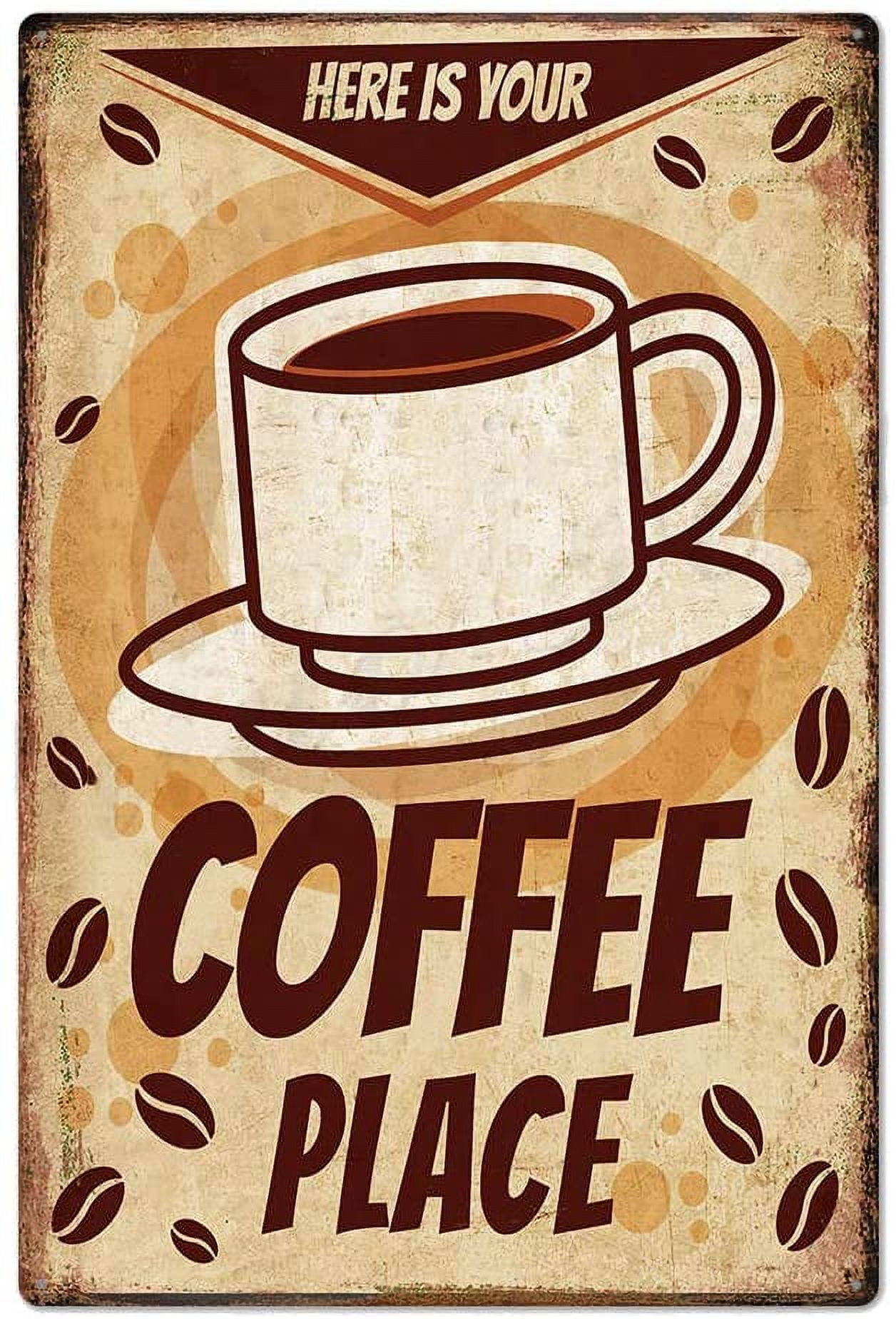 Original Vintage Design Tin Metal Wall Art Signs, This Is Your Coffee ...