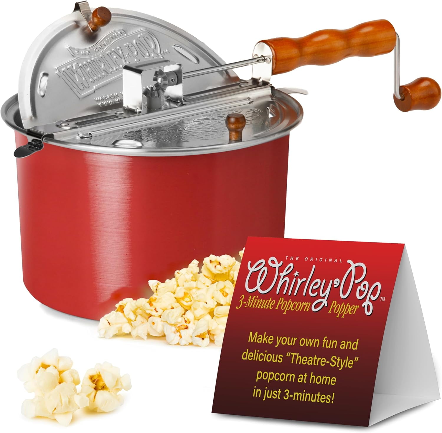 Original Whirley-Pop Popcorn Popper - Nylon Gear - Red and White ...