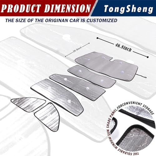 The Original Windshield Sun Shade Compatible with Fiat 500 2010-2024 ...