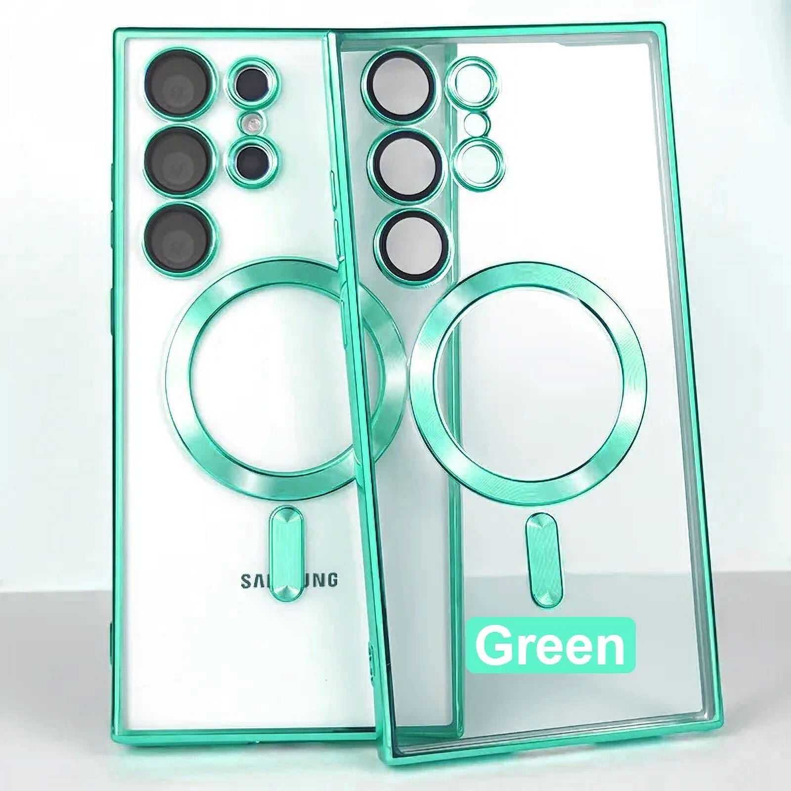 Original Wireless Magnet Plating Cover For Magsafe Case Samsung Galaxy S24 Ultra S21 S23 Fe S22 ...