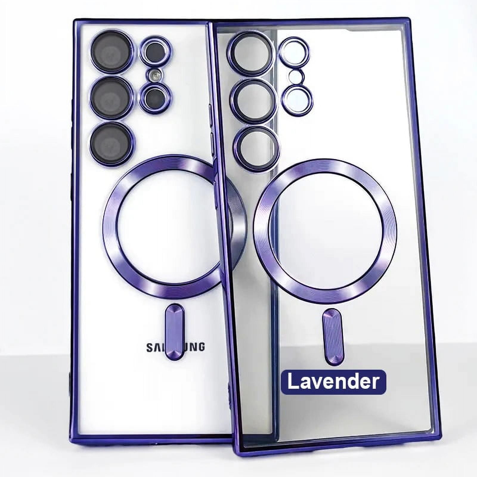 Original Wireless Magnetic Plating Clear Cover For Magsafe Case Samsung ...