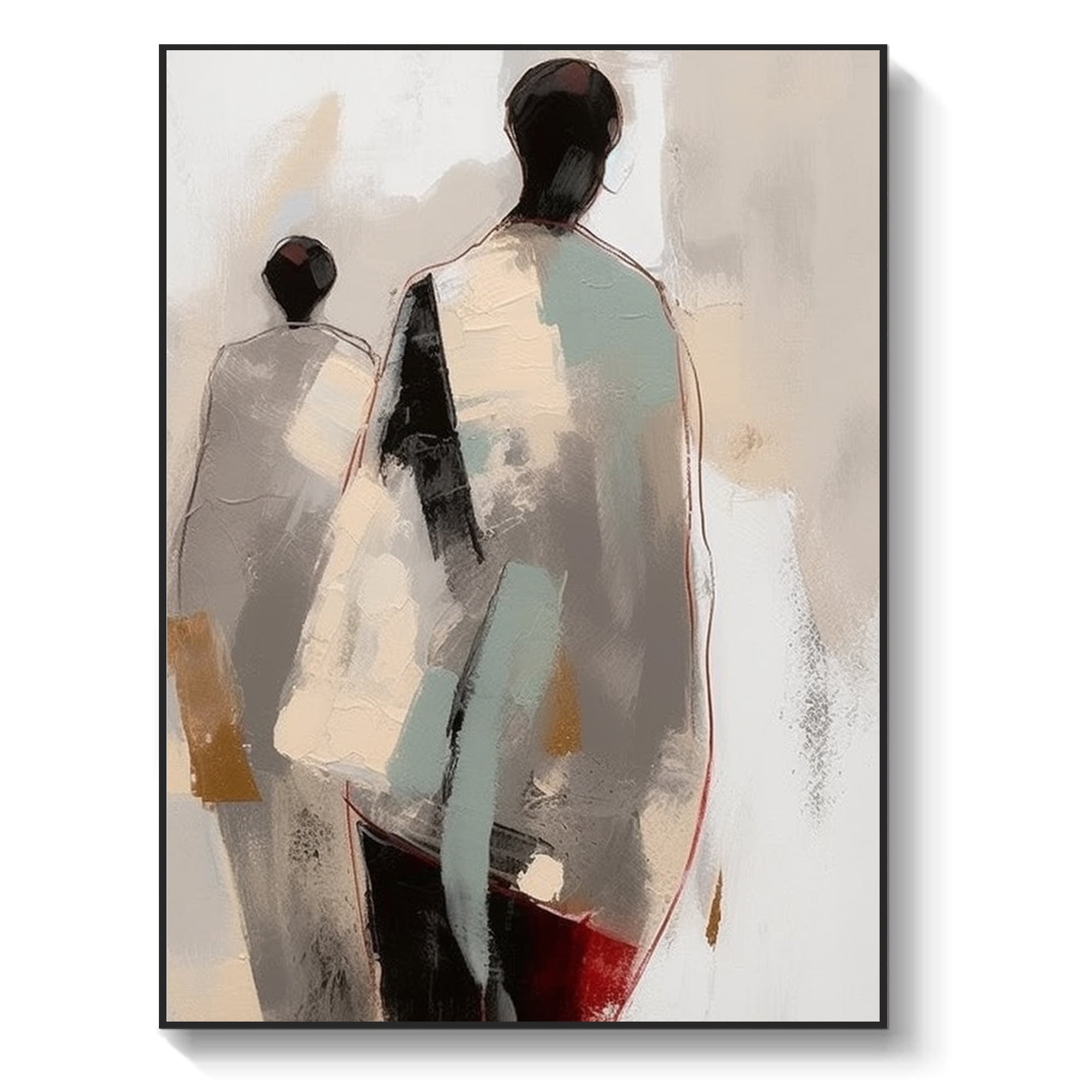 Original abstract figure oil painting, original handmade oil painting ...