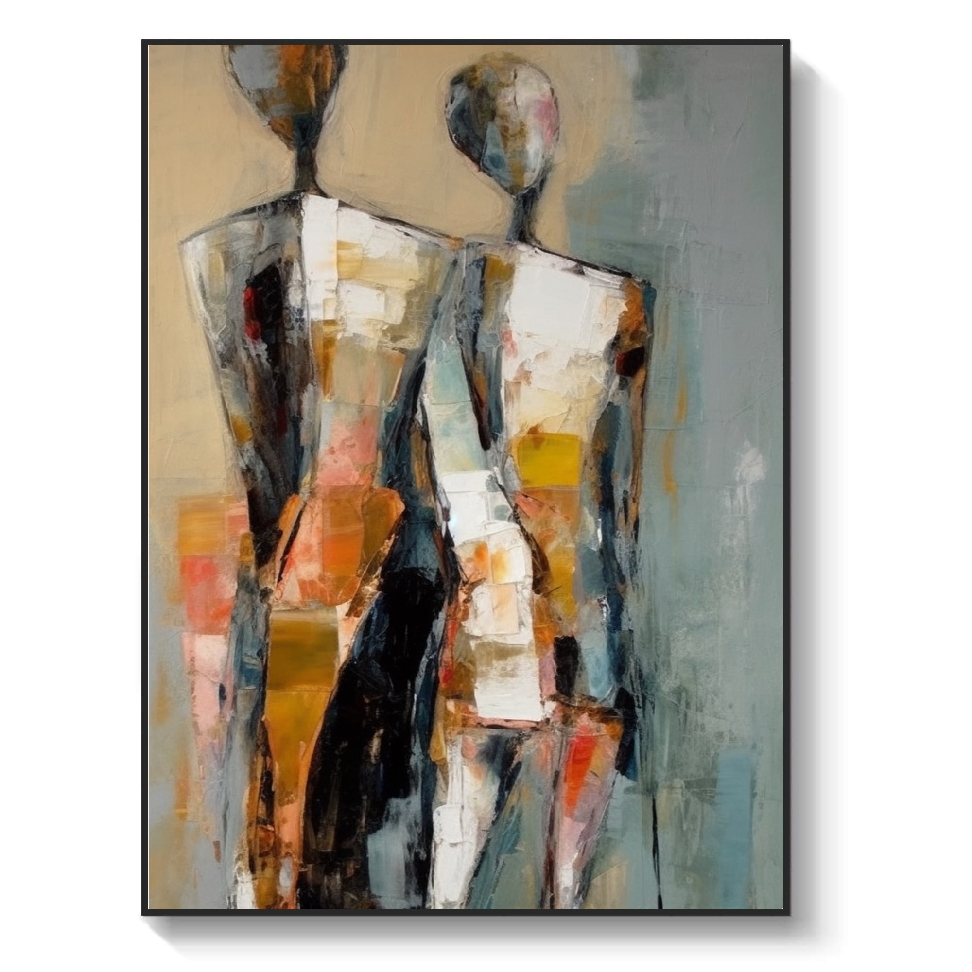 Original abstract painting elegant woman back oil painting, original ...