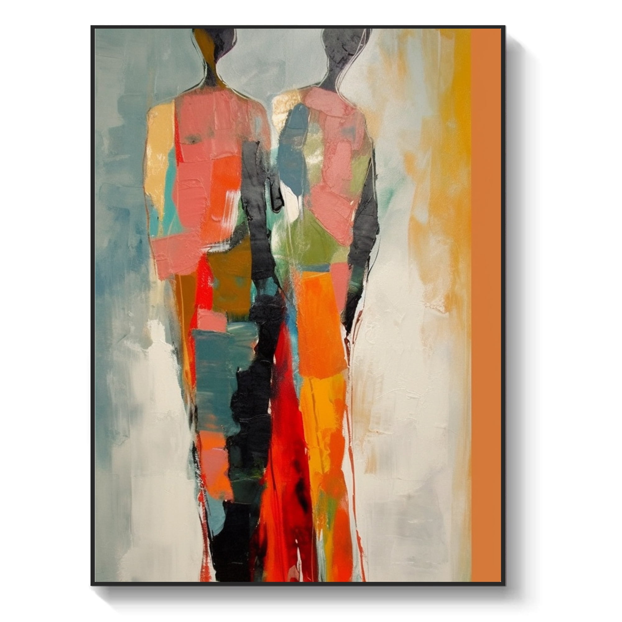 Original male oil painting, original abstract painting figure oil ...