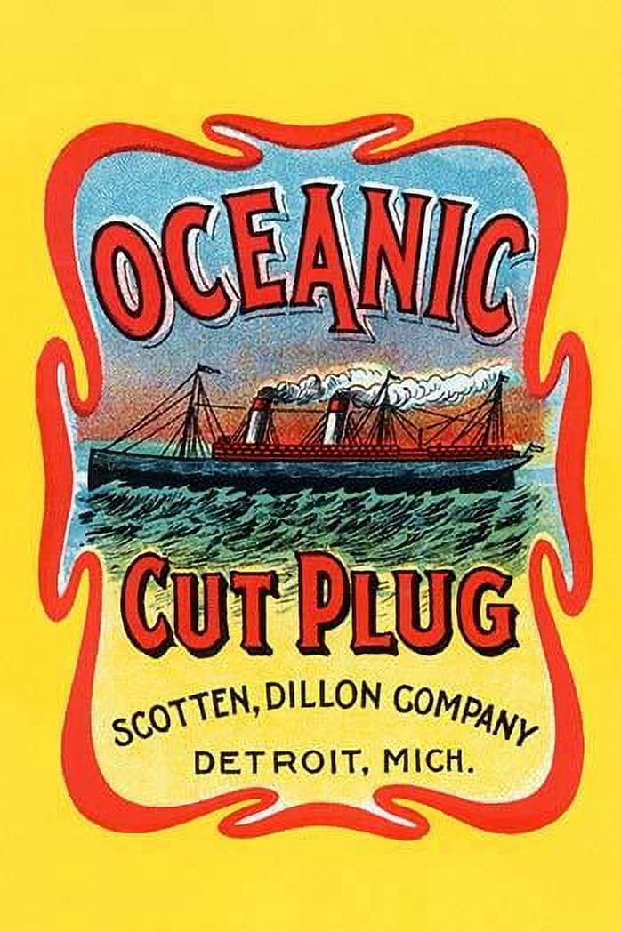 Original packaging for cut plug tobacco sold under the Oceanic brand ...