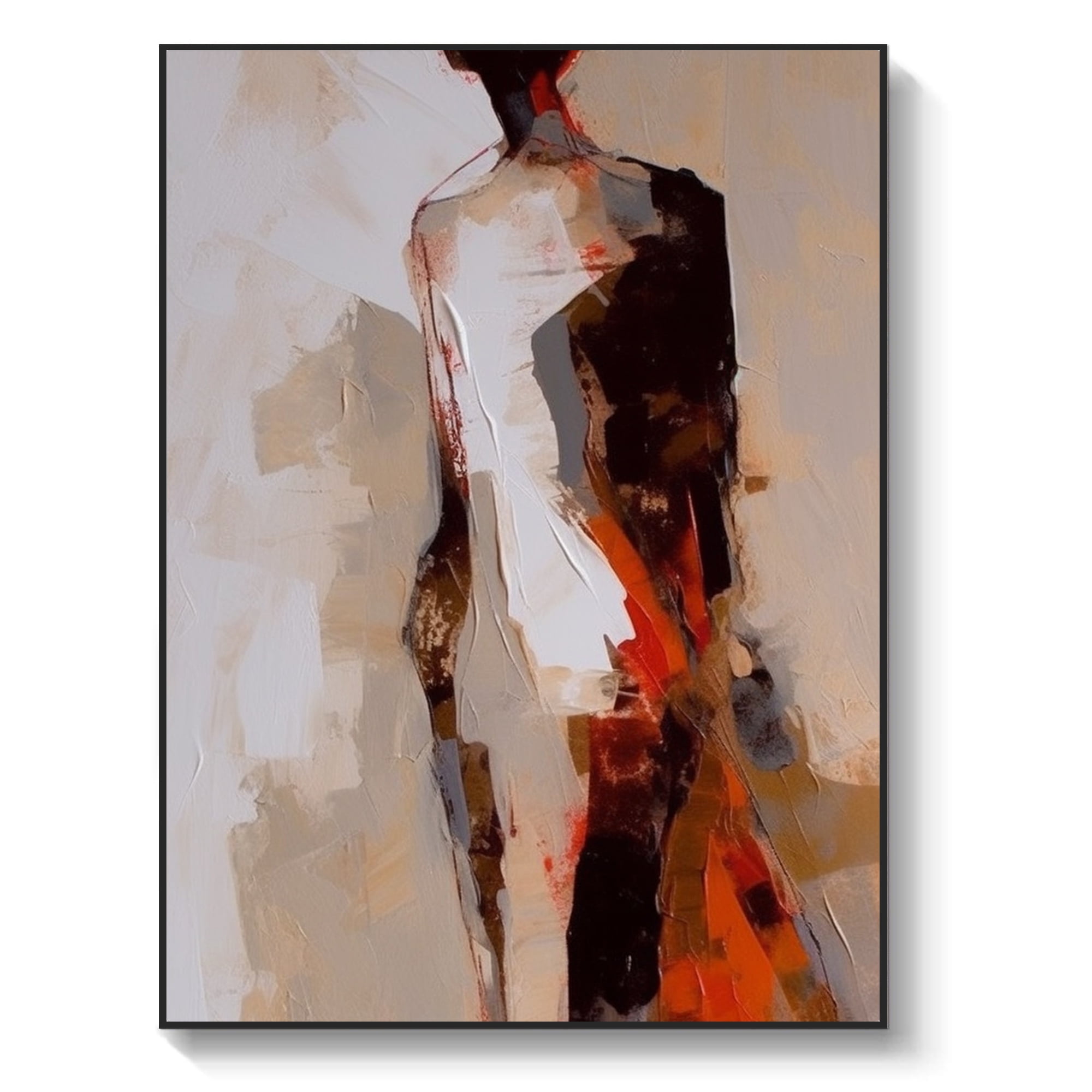 Original portrait handmade abstract oil painting, abstract acrylic oil ...
