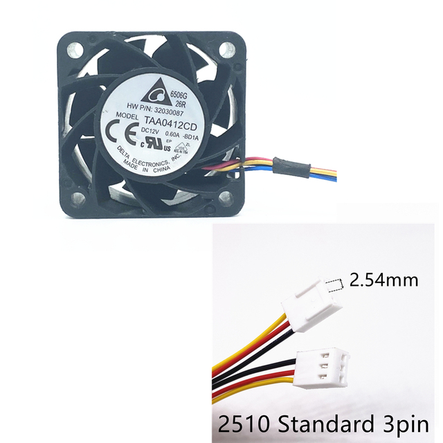OriginalDelta TAA0412CD 40mm 40x40x20mm Server Fan 4020 12v 0.6A 4cm ...