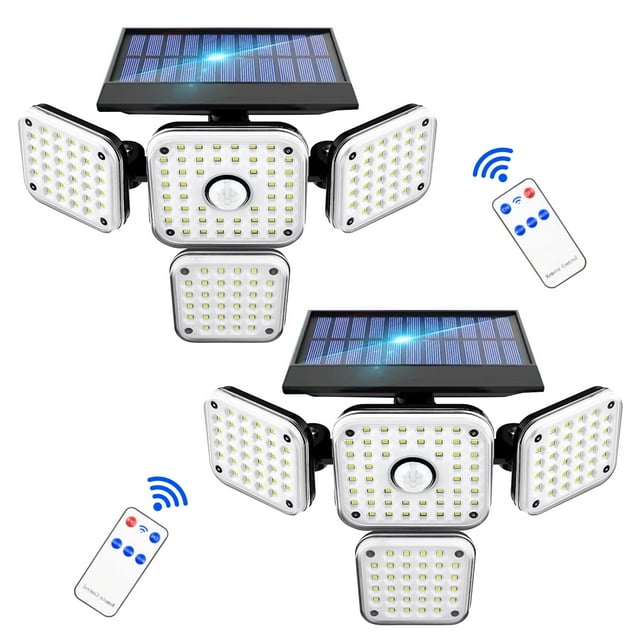 OriginalSourcing Solar Outdoors Wall Lights 144 LED with Remote Sensor ...
