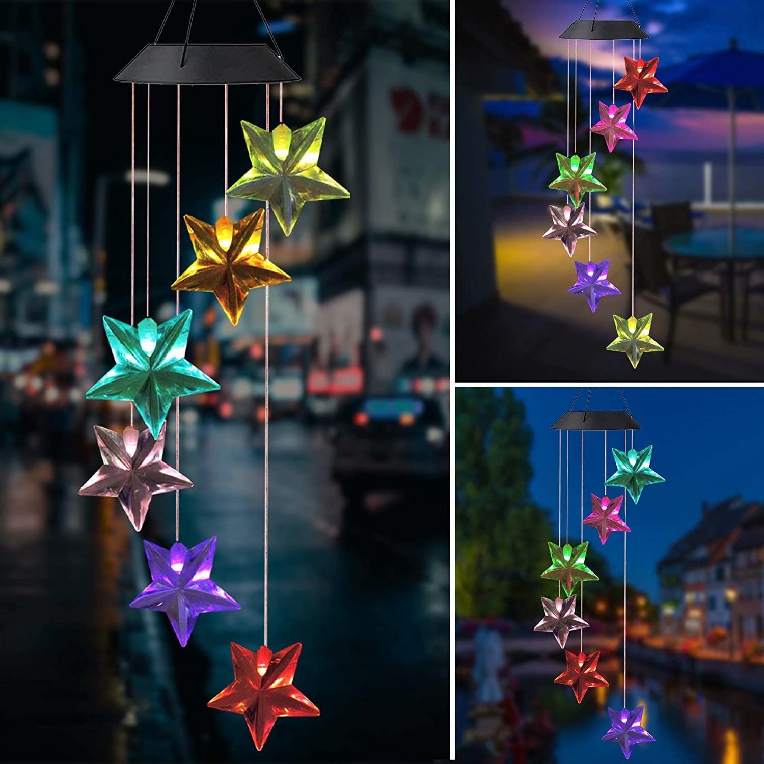 OriginalSourcing Solar LED Wind Chimes, Waterproof, Color Changing for ...