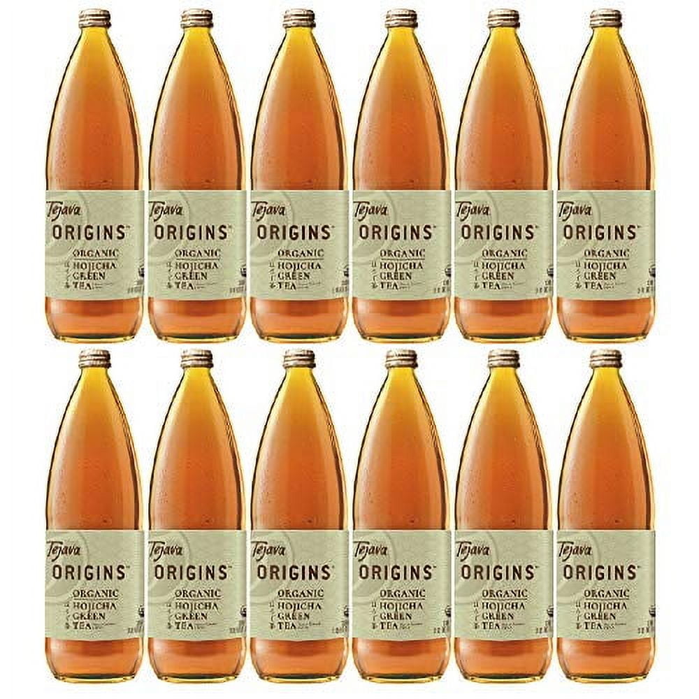 Origins Hojicha Green Iced Tea, 12 Pack, 1 Liter Glass Bottles ...