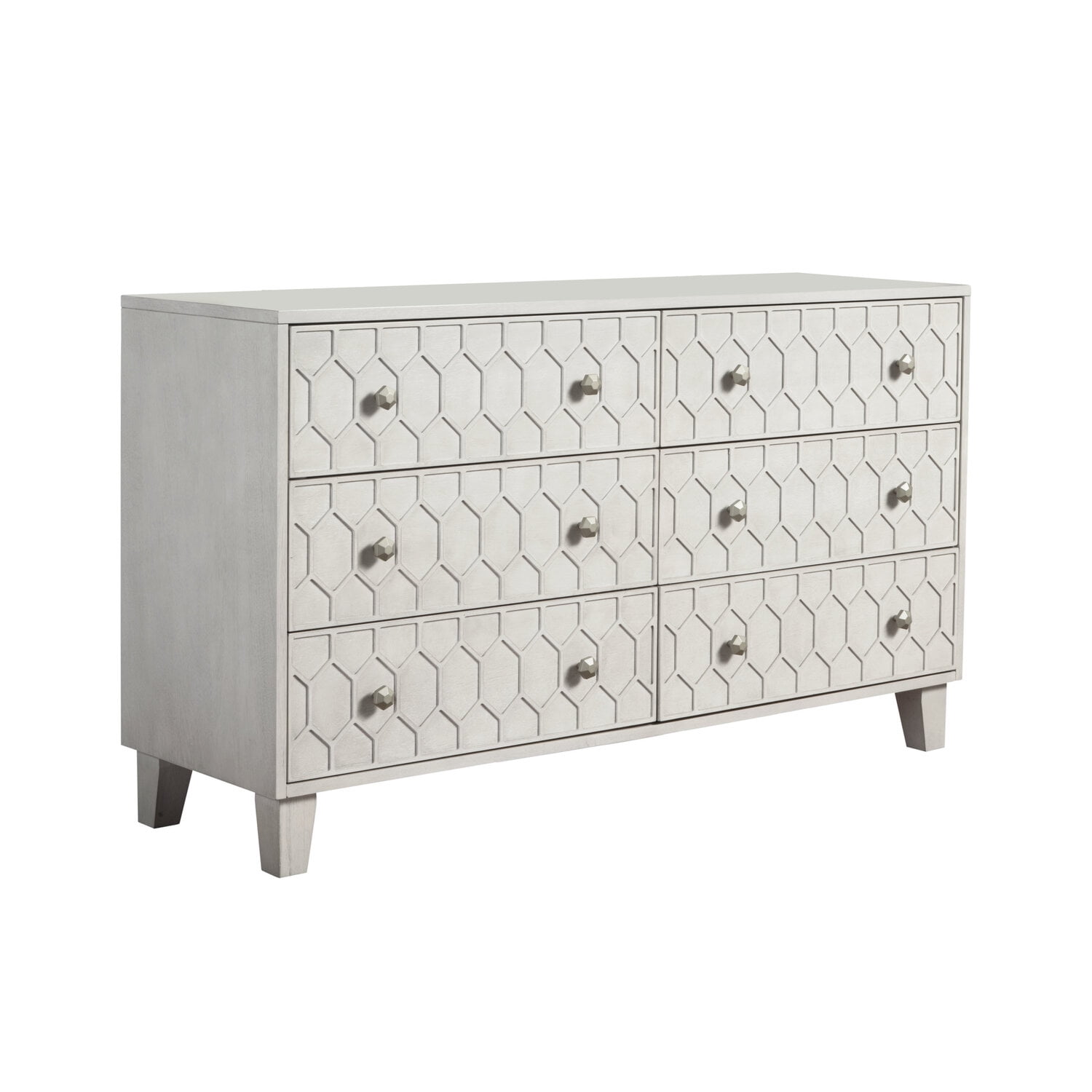 Origins by Alpine Denver Light Gray Six Drawer Wood Chest with ...