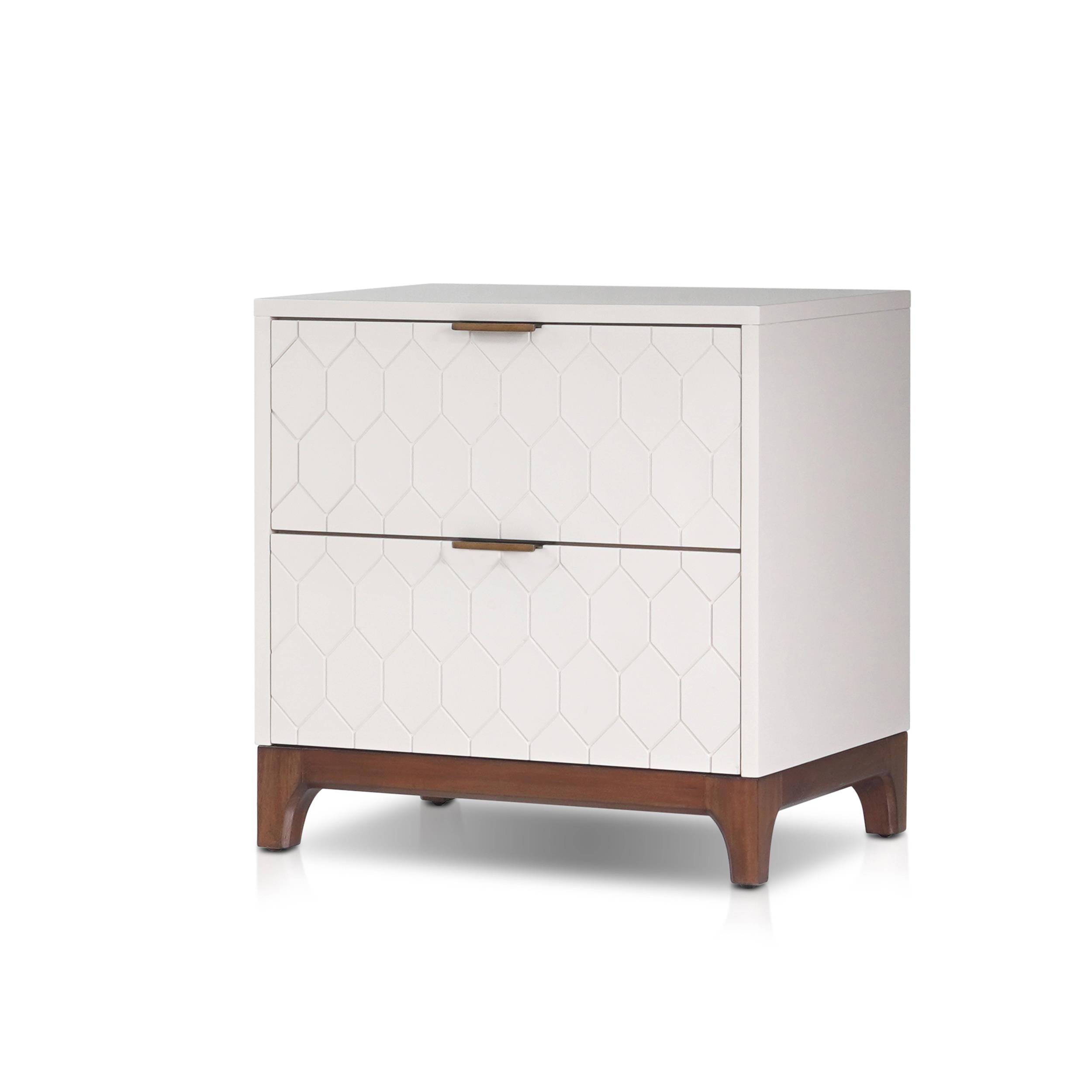 Origins by Alpine Kara 24 in. W Wood 2 Drawer Nightstand - Walmart.com