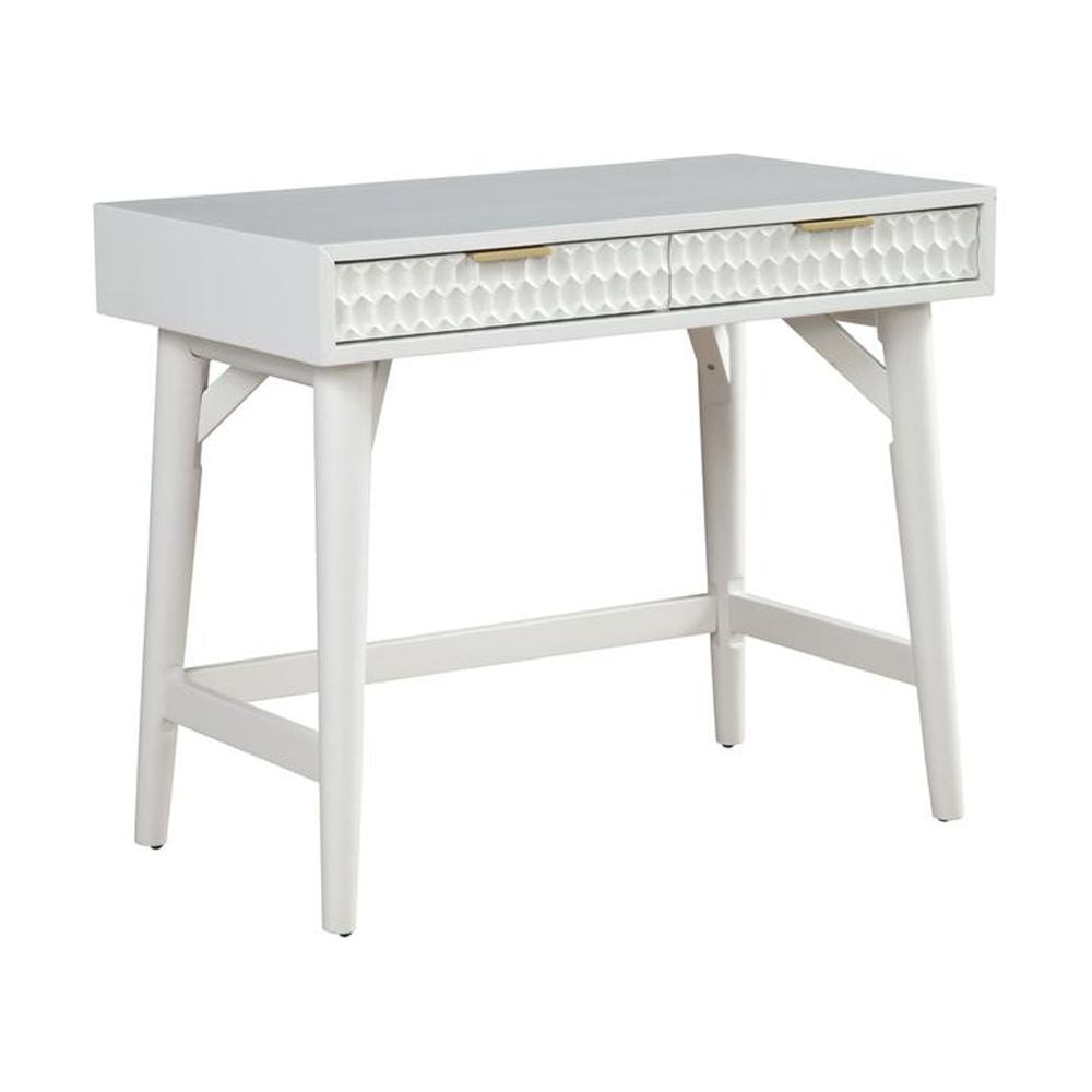 Origins by Alpine White Pearl Mini Wood Desk in White - Walmart.com