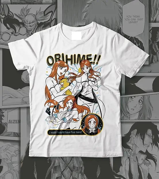 Orihime Inoue T-Shirt Zaraki Kenpachi Bleach Anime Ichigo Aizen Shirt ...