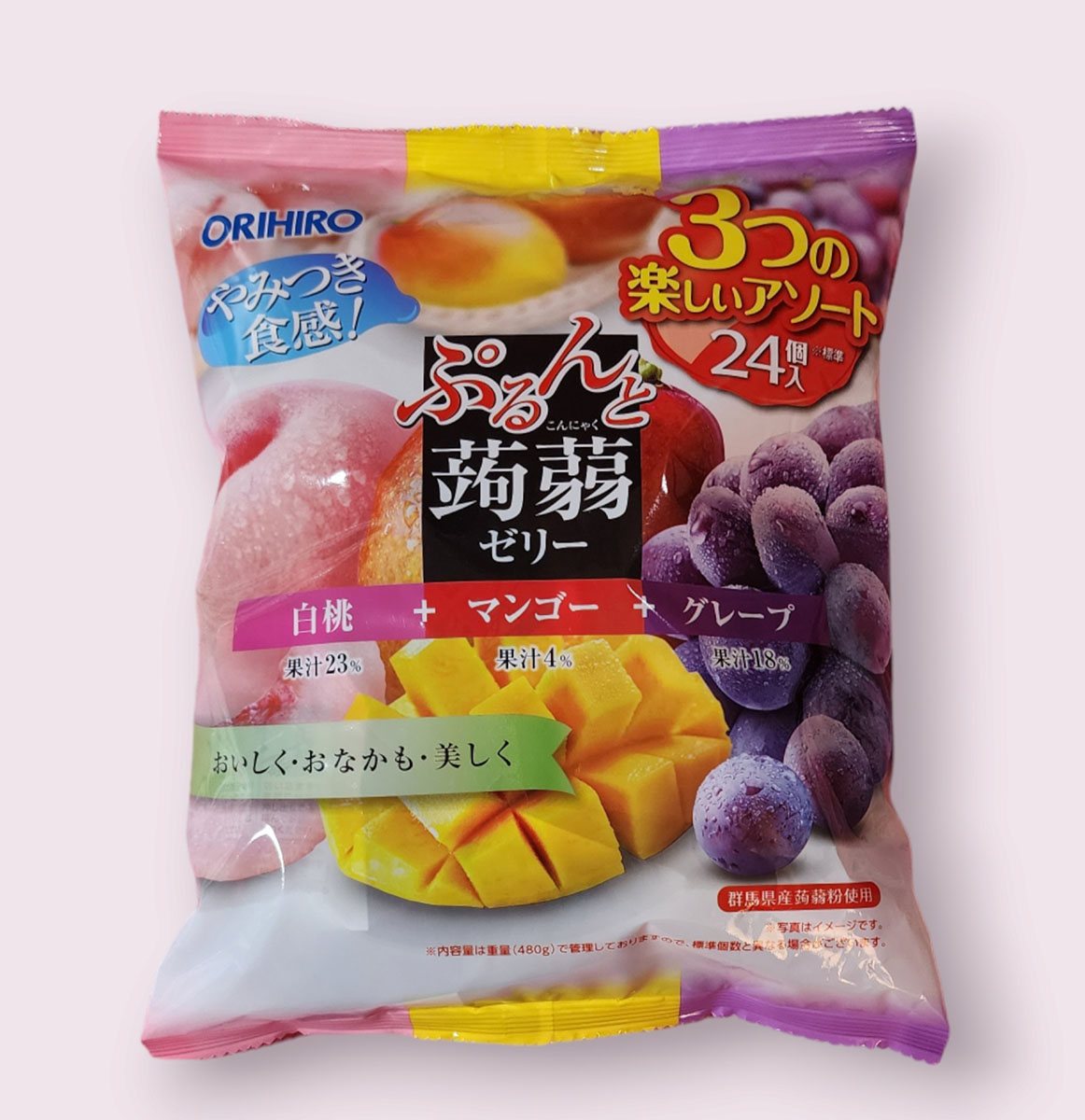 Orihiro Japanese Jelly Candy Purun Konnyaku Jelly 24 Pieces(20G X 6 ...