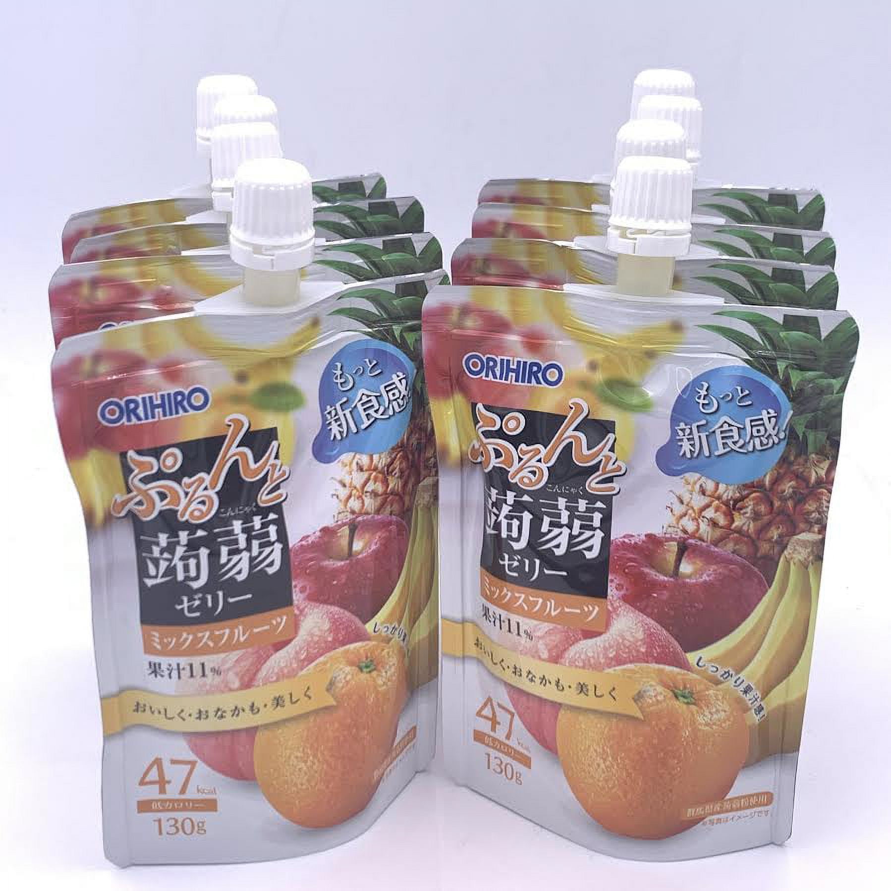 Orihiro Konjac Jelly Low Calorie Fruits Jelly (Orange,Peach,Apple ...