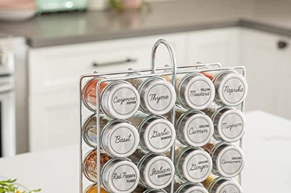 Orii 20 Jar Spice Rack Stainless Steel with Spices Included - Standing ...