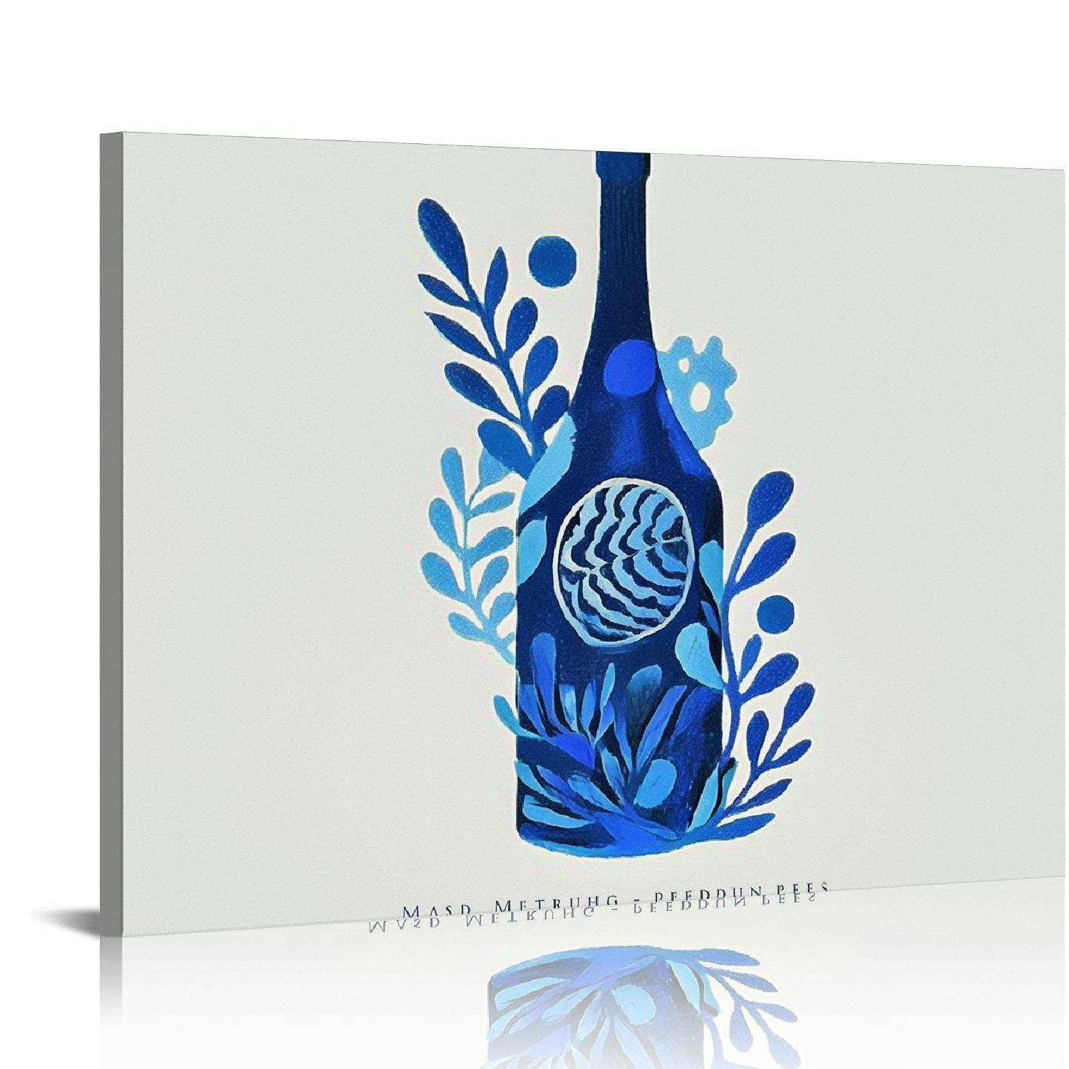 Orinice Abstract Matisse Navy Blue Leaf Poster Matisse Botanical Wall ...
