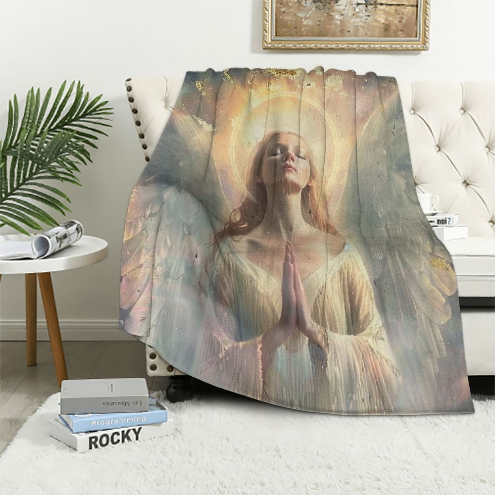 Orinice Angel Throw Blankets Soft Warm Comfortable Throws for Couch ...