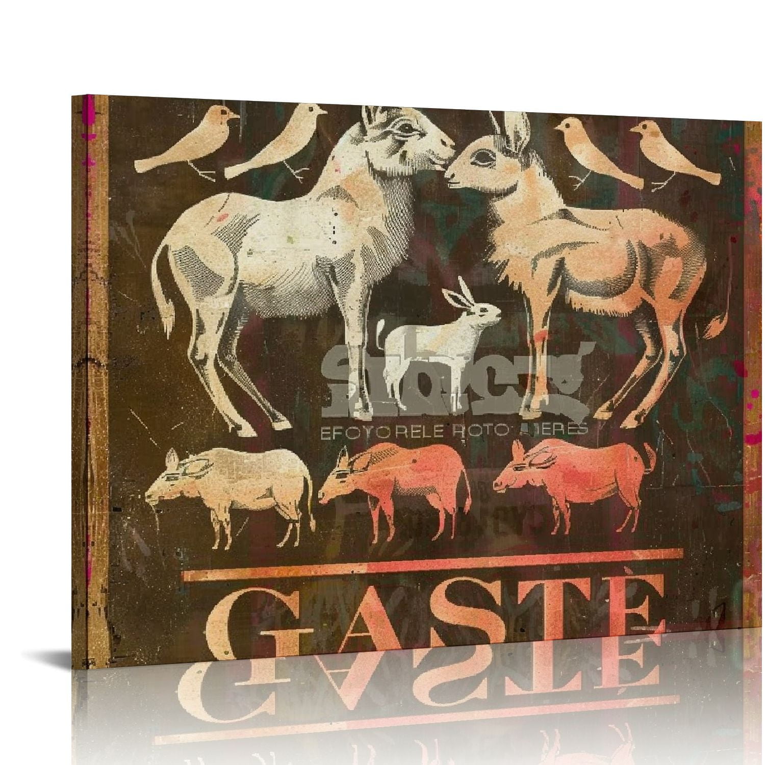 Orinice Animal Farm Quote George Orwell Vintage Canvas Painting Prints ...