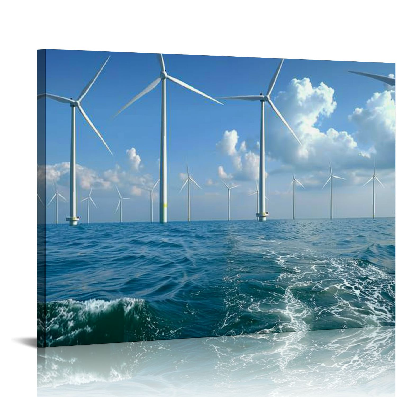 Orinice Art Wall Decor Wind turbine farm beautiful nature landscape ...