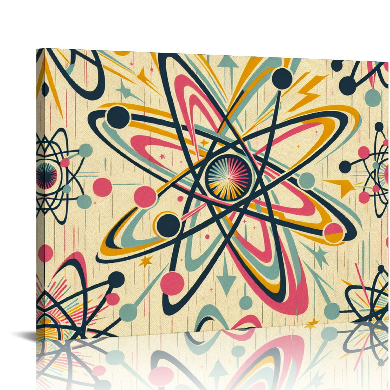 Orinice Atomic Motifs Retro Design Fine Art Aesthetic Poster & Print ...